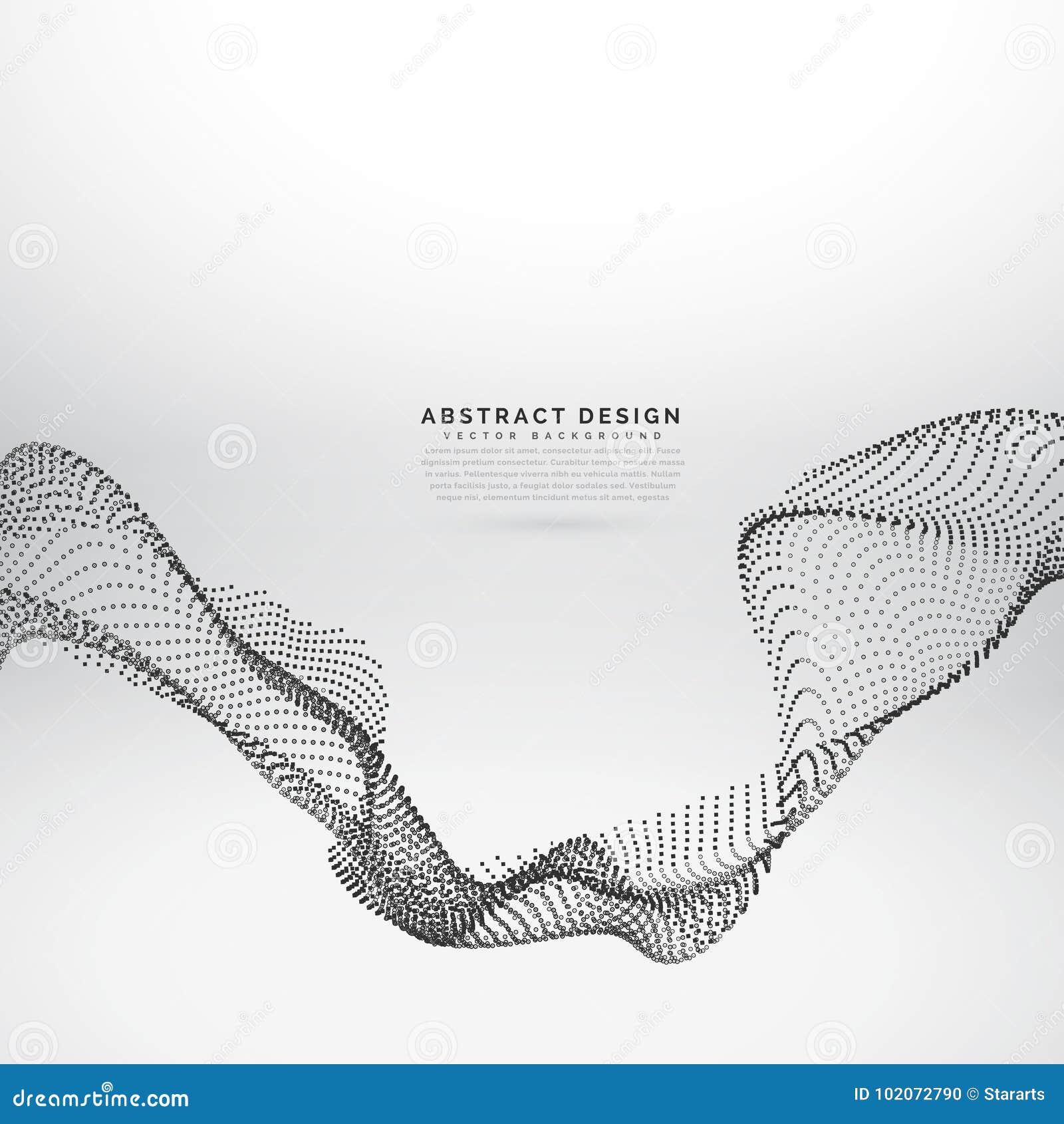 3d Particle Array Mesh Dynamic Background Stock Vector - Illustration ...