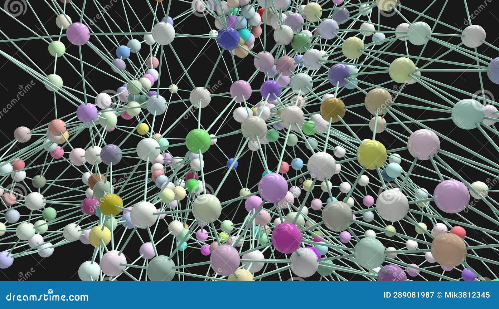 3D Particles Connection Background Stock Illustration - Illustration of ...