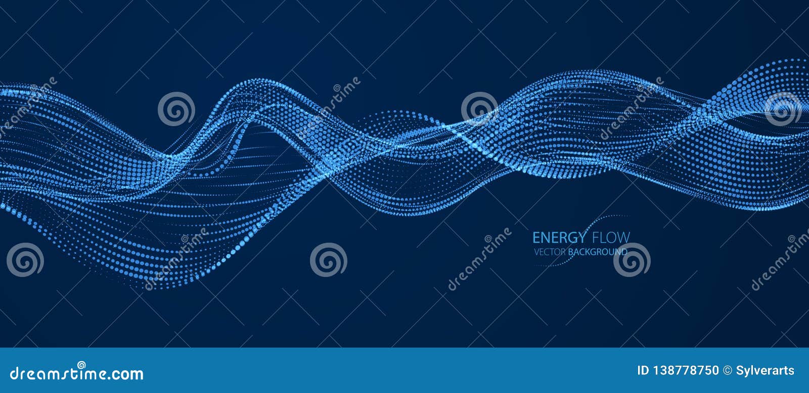 3d Particles Mesh Array, Sound Wave Flowing Over Dark Background ...