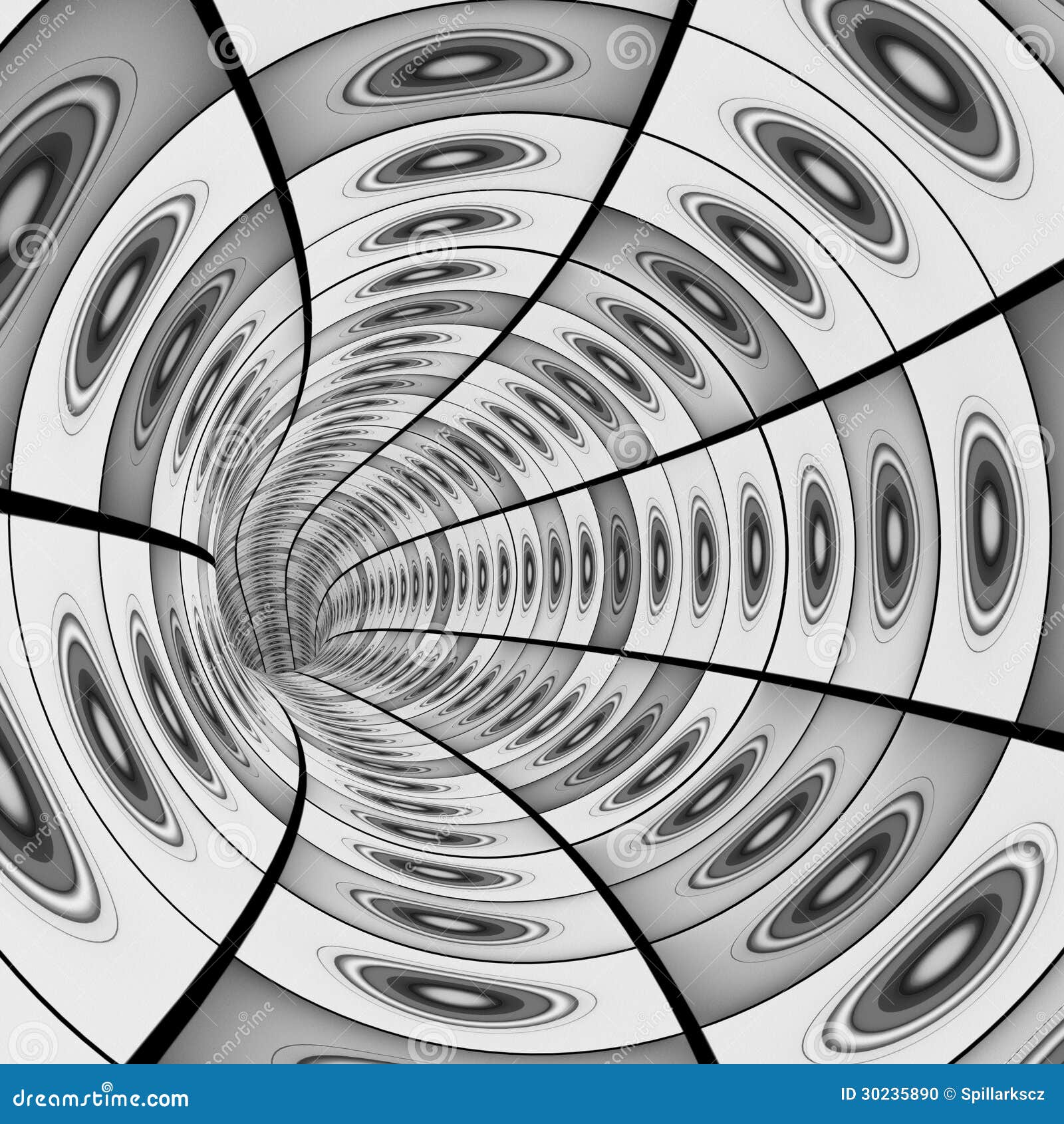 3d Sound-system Vortex Tunnel Stock Illustration - Illustration of ...