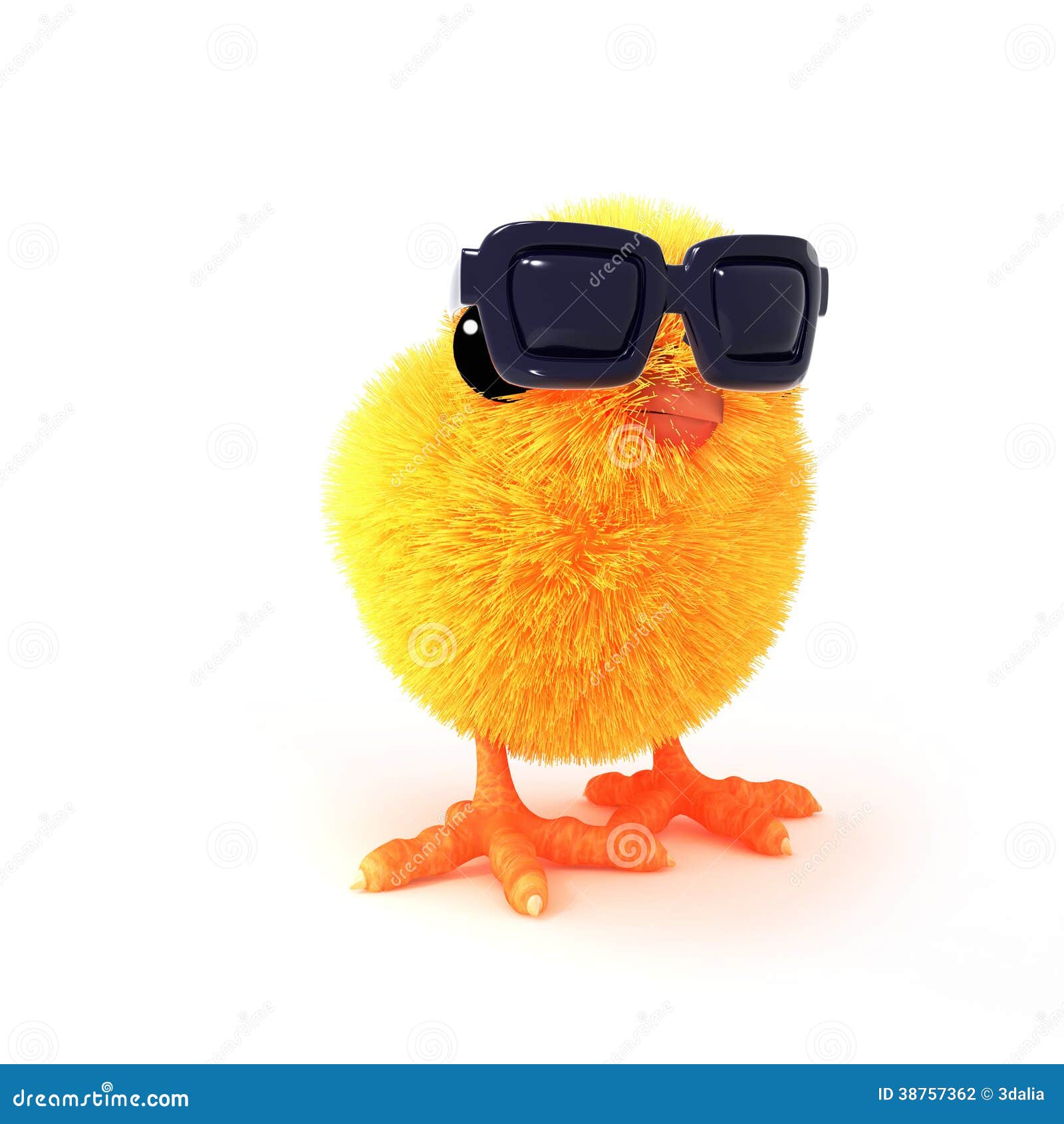 3d Pasen-kuiken kijkt koel stock illustratie. Illustration of ...