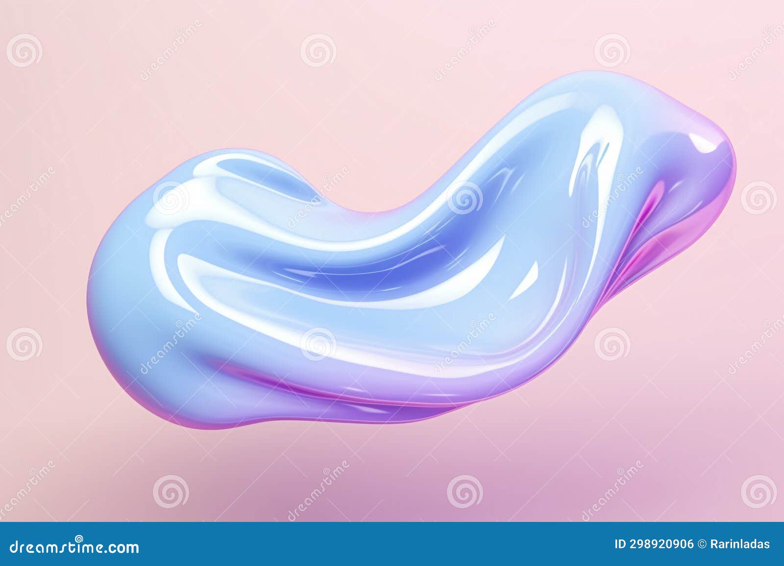 3D Pastel Gradient Floating Liquid Blob Isolated Background Stock ...