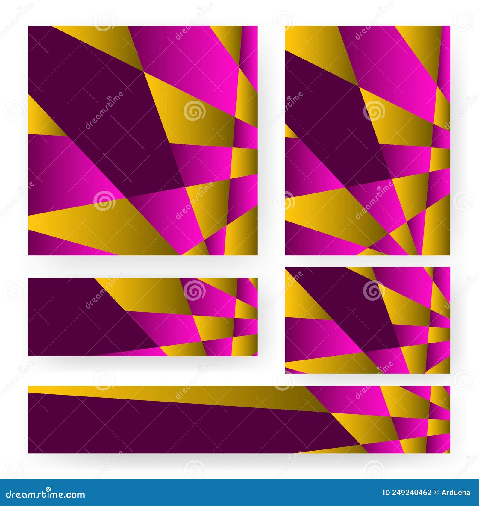 3d Patches Pattern Texture Business Templates Set Stock Vector ...