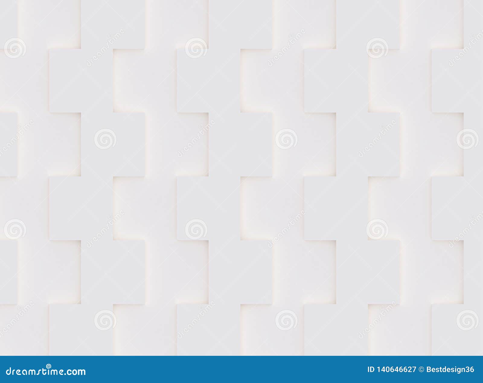 3D Pattern of White and Beige Geometric Shapes Stock Illustration ...