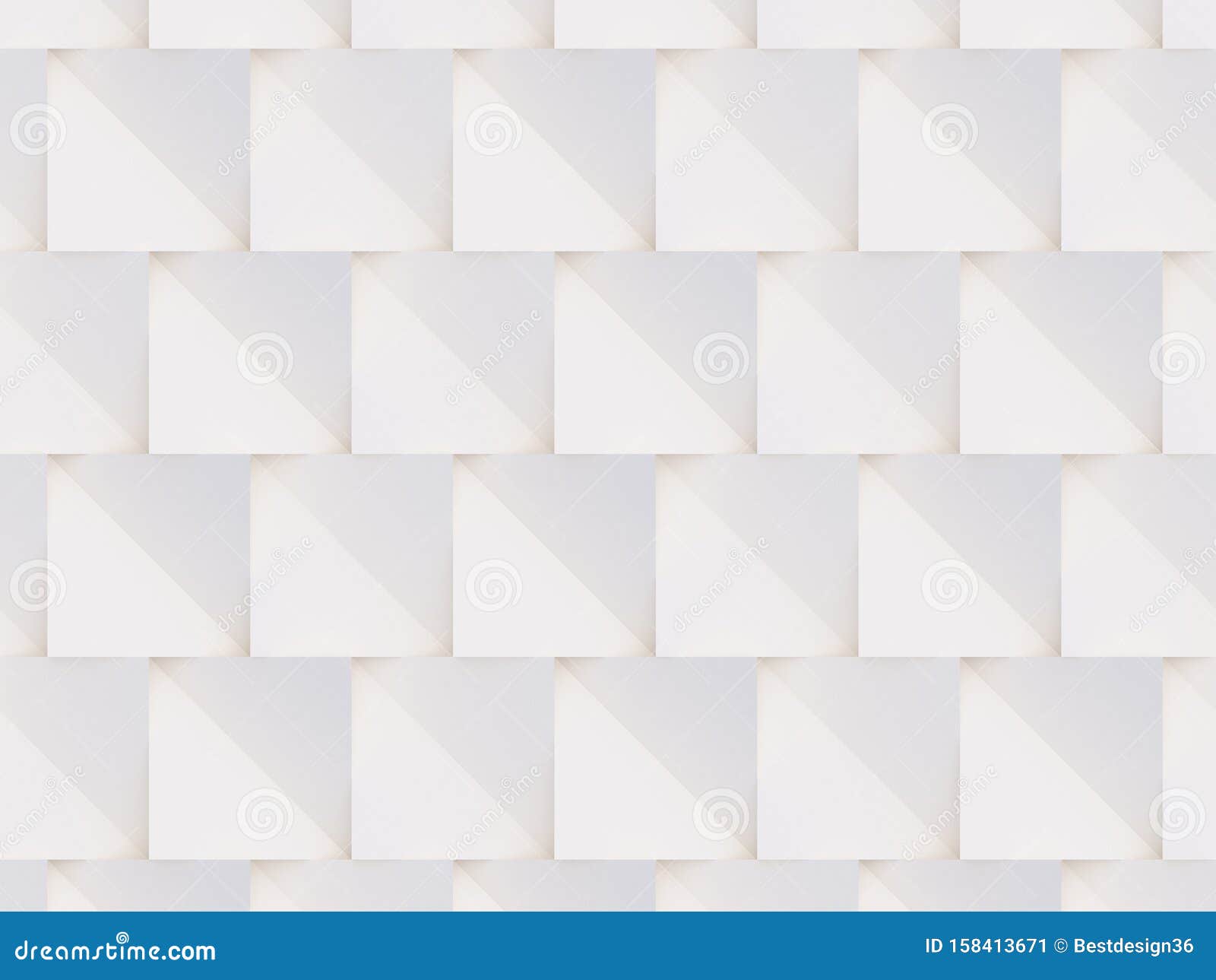 3D Pattern Made of White and Beige Geometric Shapes Stock Illustration ...