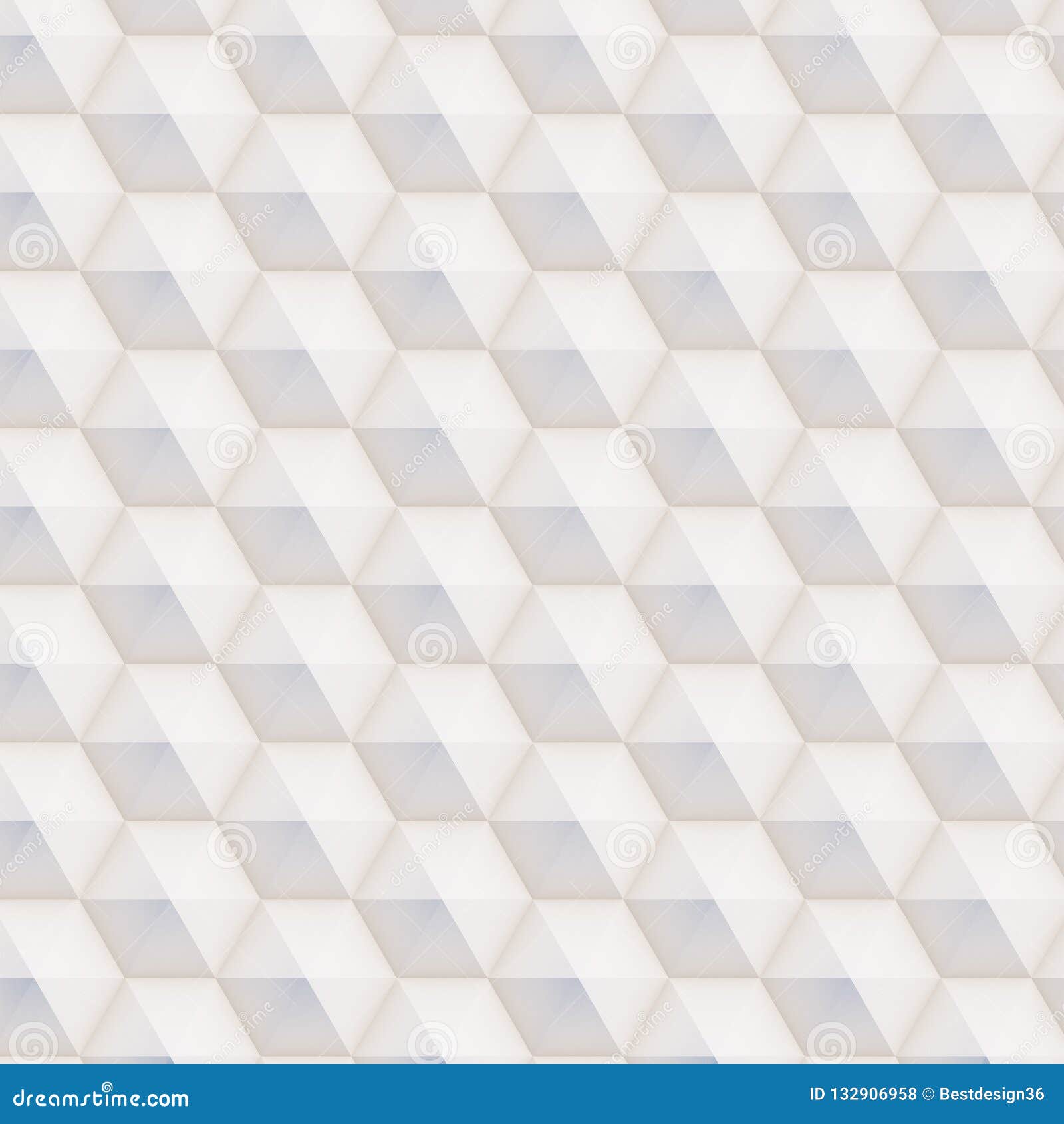 3D Pattern of White and Beige Geometric Shapes Stock Illustration ...