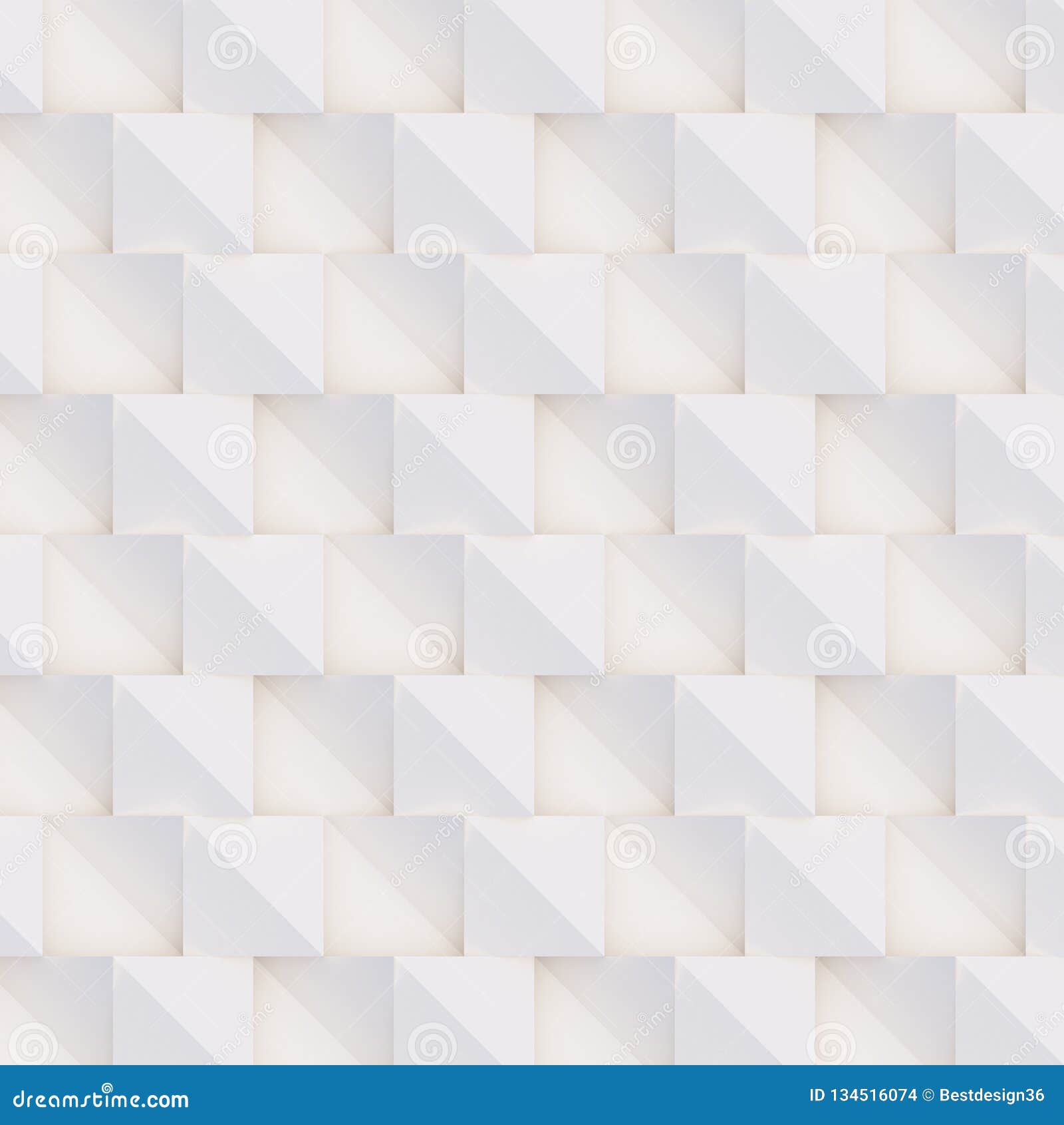 3D Pattern of White and Beige Geometric Shapes Stock Illustration ...