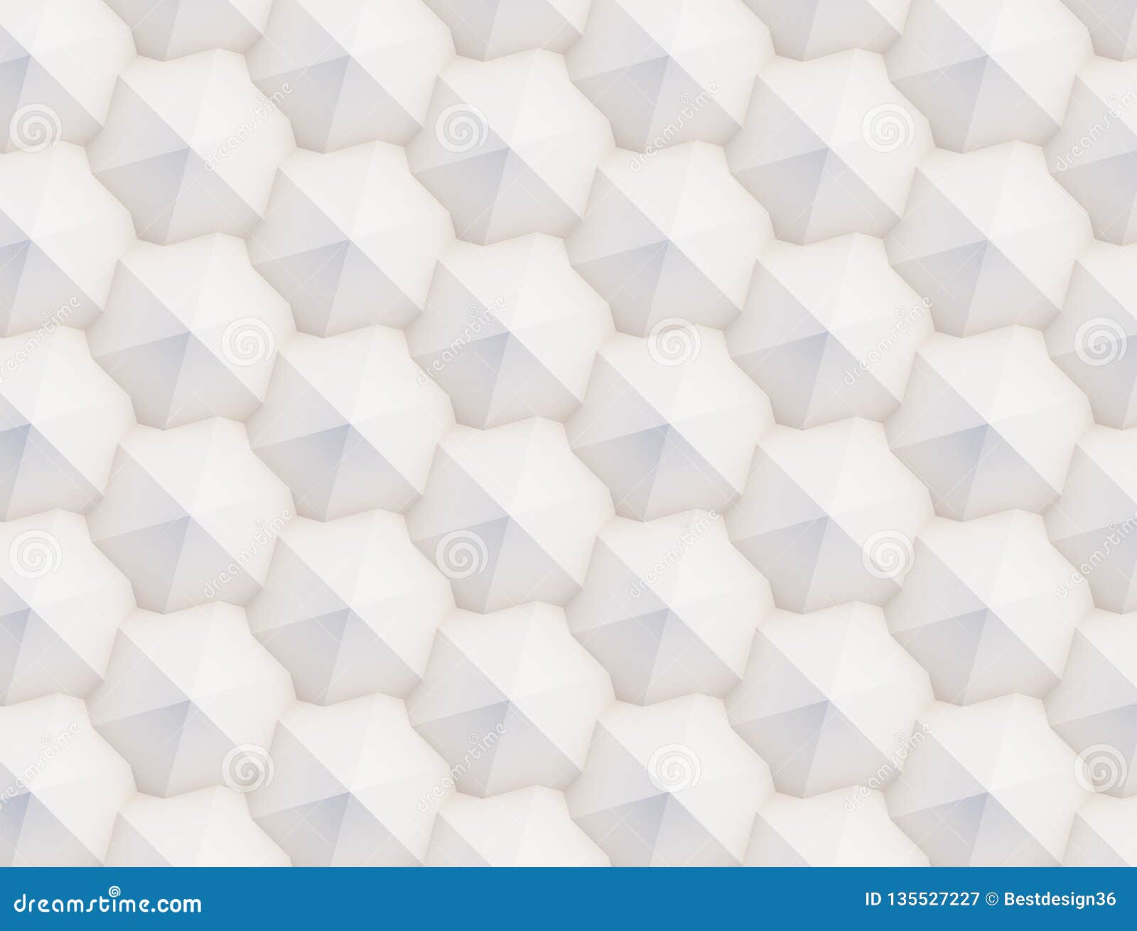 3D Pattern of White and Beige Geometric Shapes Stock Illustration ...