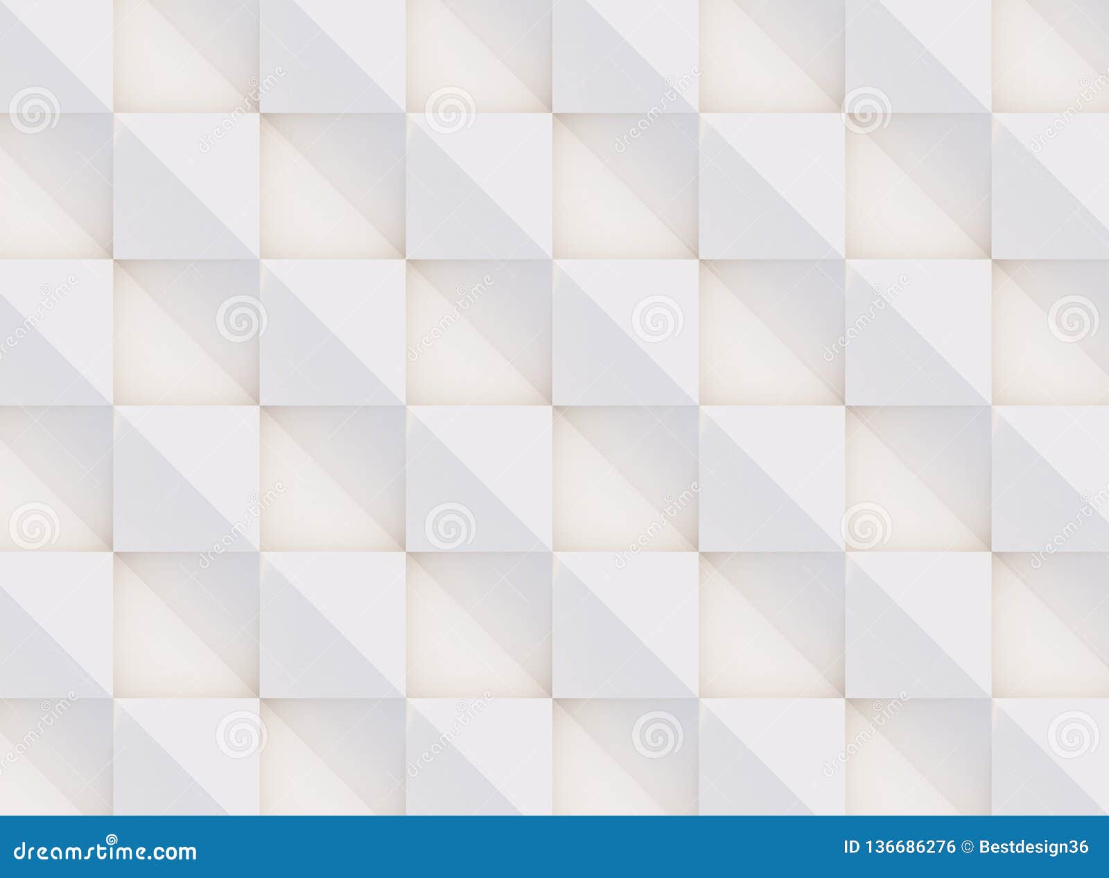 3D Pattern of White and Beige Geometric Shapes Stock Photo - Image of ...