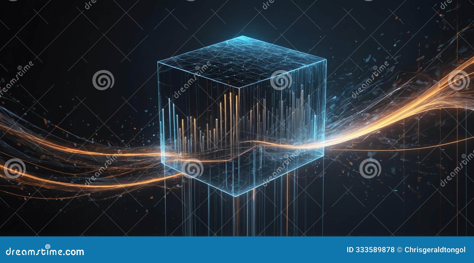 2d Pattern Upward Flow And Red Cube With Speed Of Futu Ai Generated ...