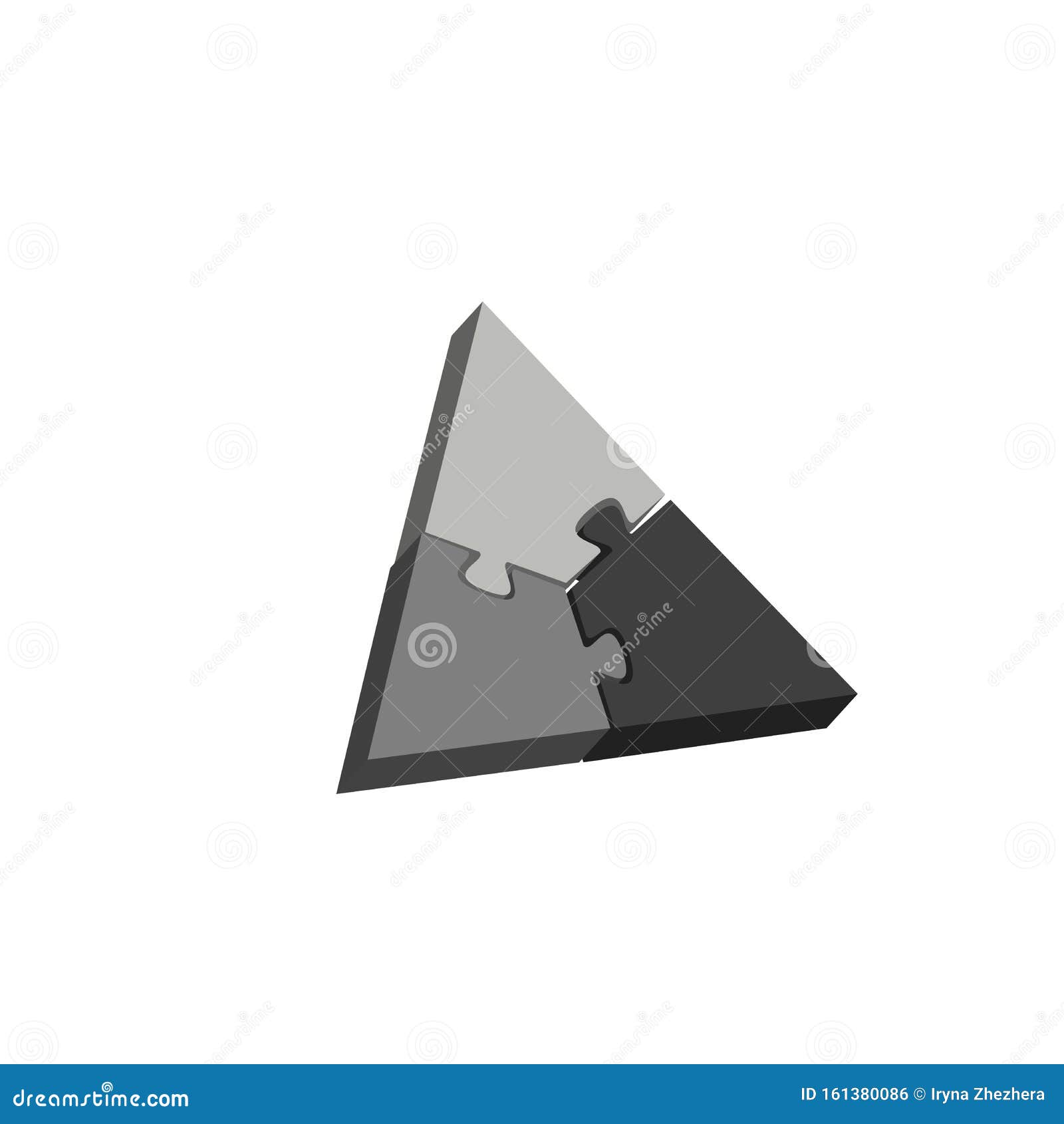 3D Puzzle Icon. Gray Pazzle Vector Icon. Stock Vector Illustration ...