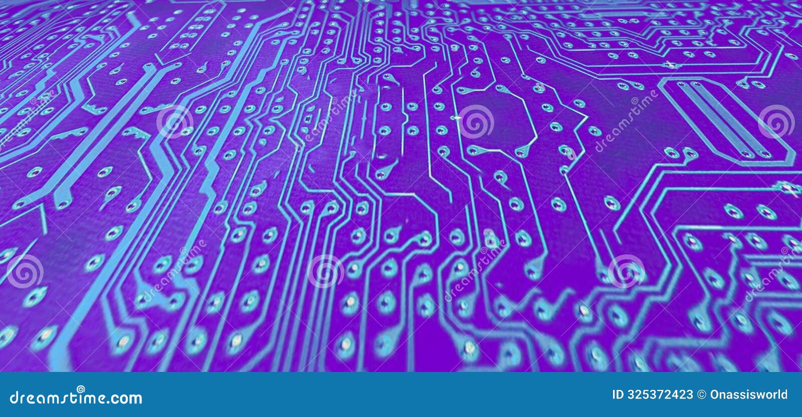 3D PCB Printed Circuit Board Background Technology Stock Image - Image ...