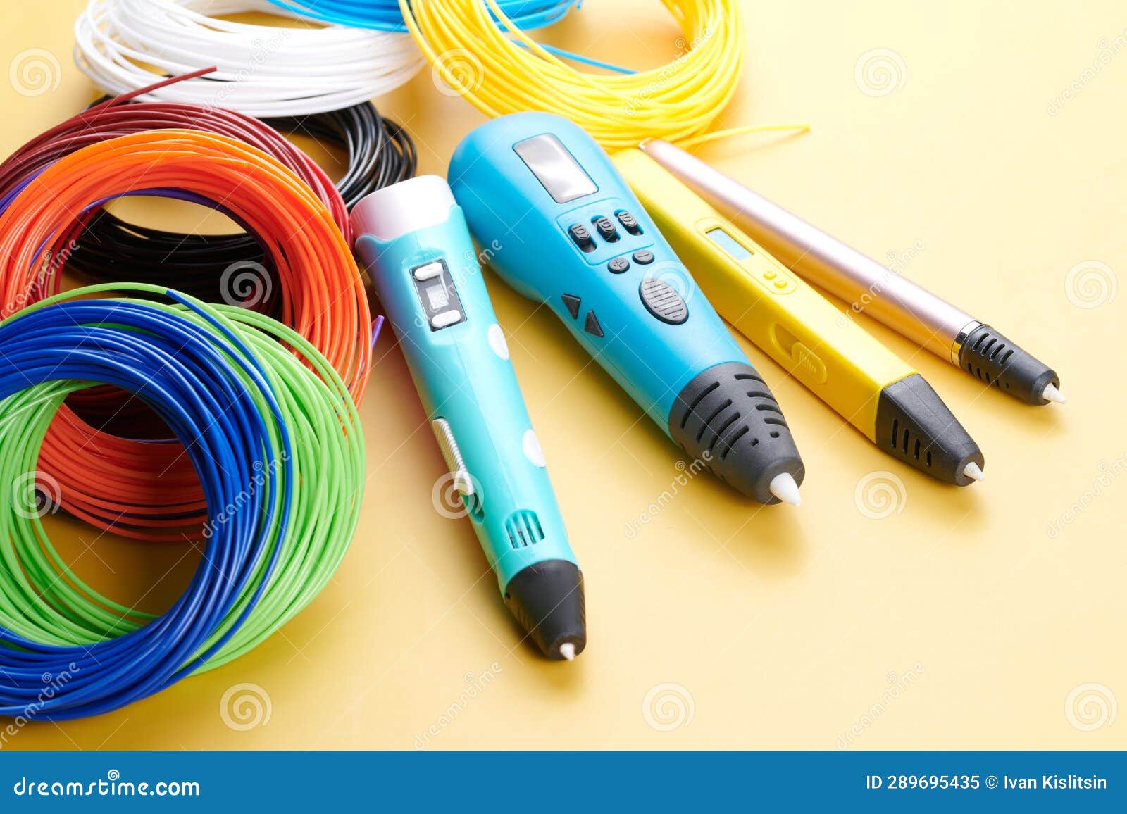 3d Pen for Creating Volume Plastic Figures Stock Image - Image of model ...