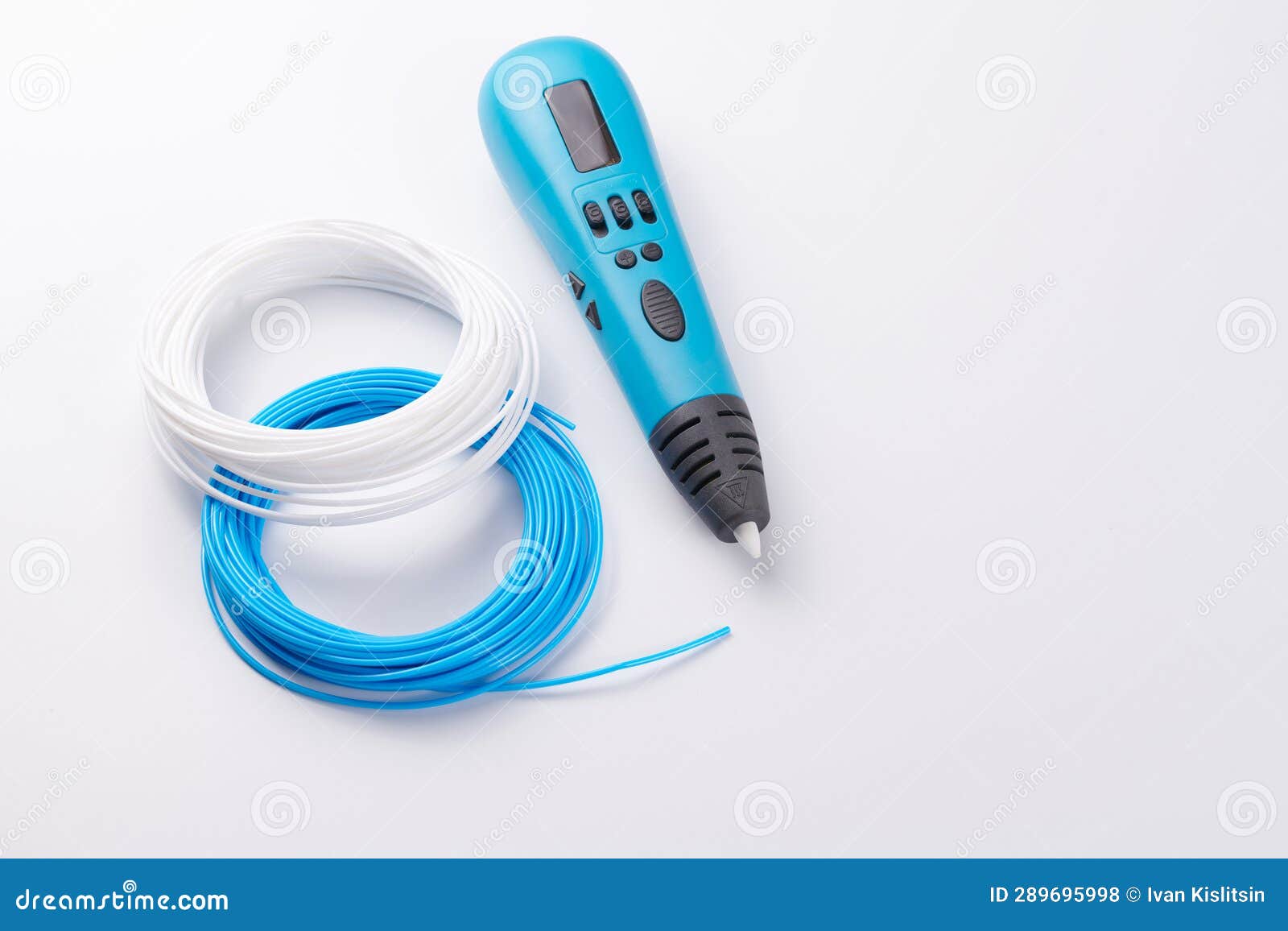 3d Pen for Creating Volume Plastic Figures Isolated Stock Photo - Image ...