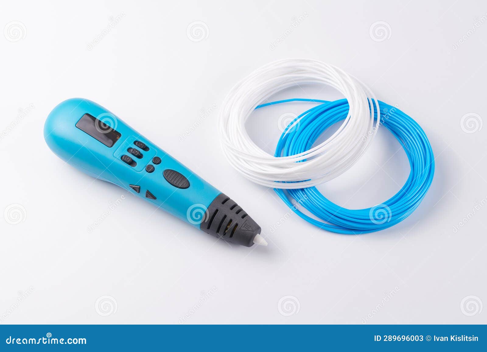 3d Pen for Creating Volume Plastic Figures Isolated Stock Image - Image ...