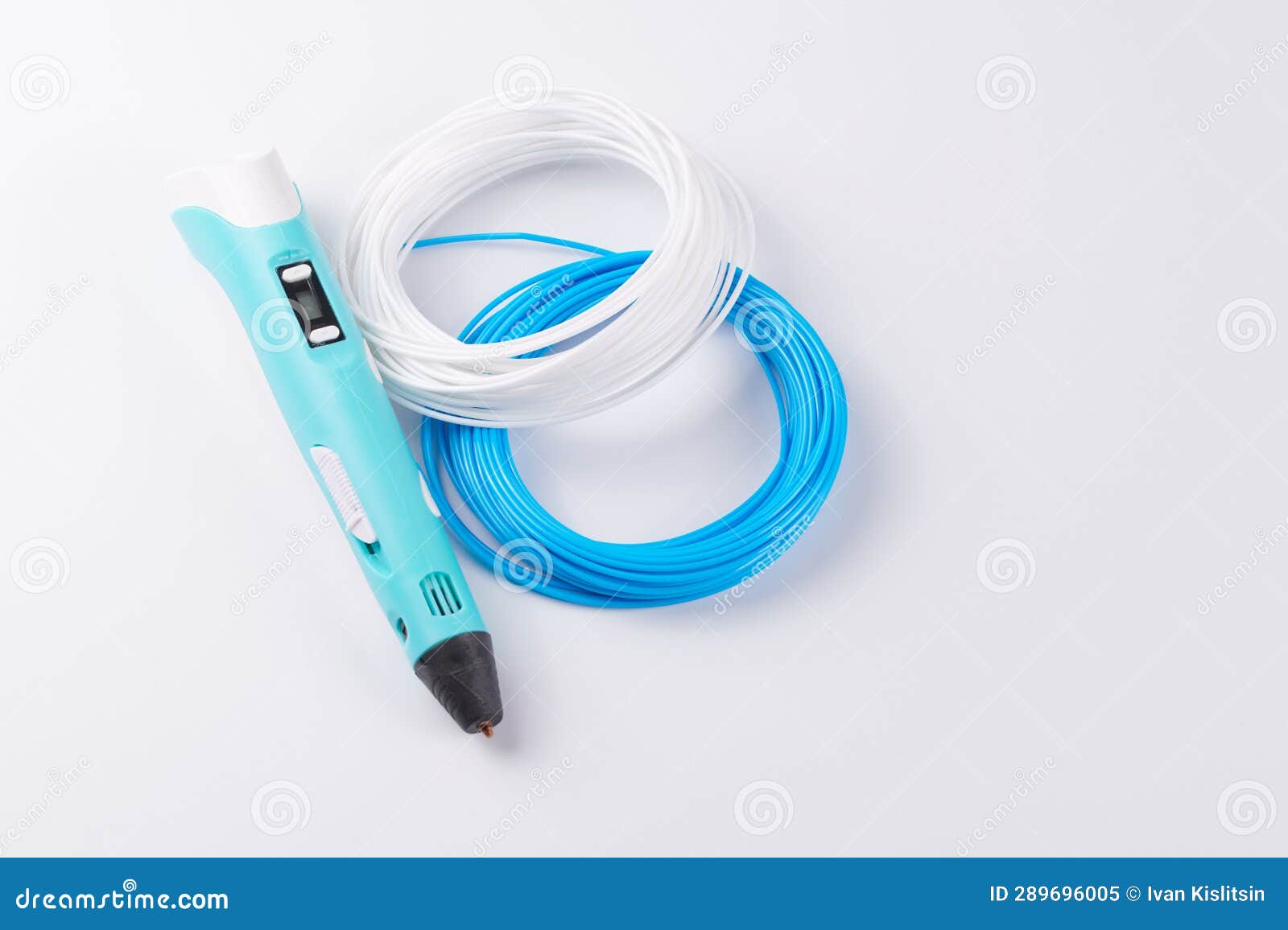 3d Pen for Creating Volume Plastic Figures Isolated Stock Image - Image ...