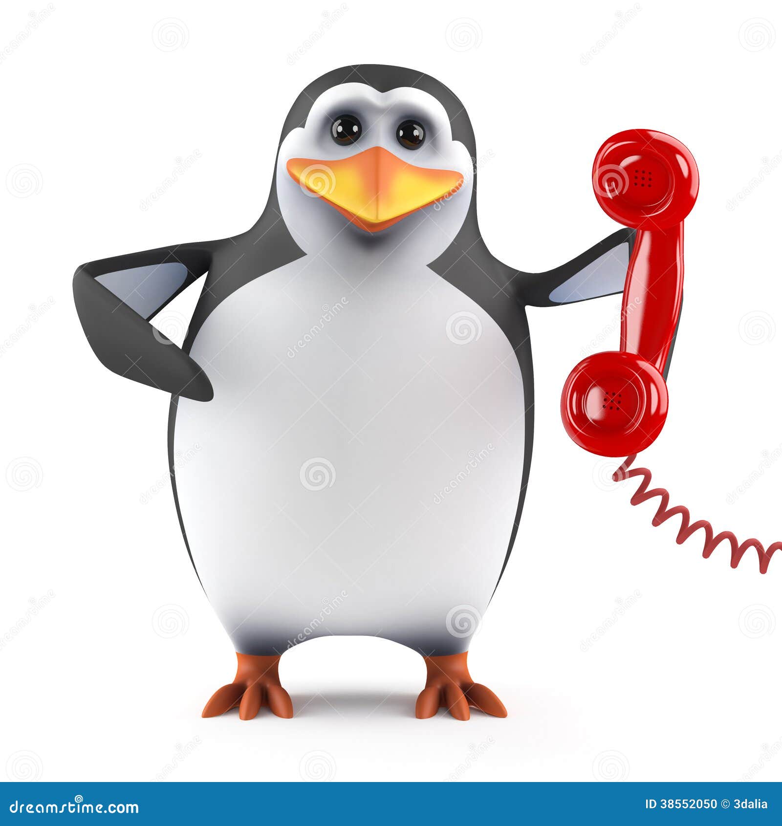3d Penguin call centre stock illustration. Illustration of beak - 38552050