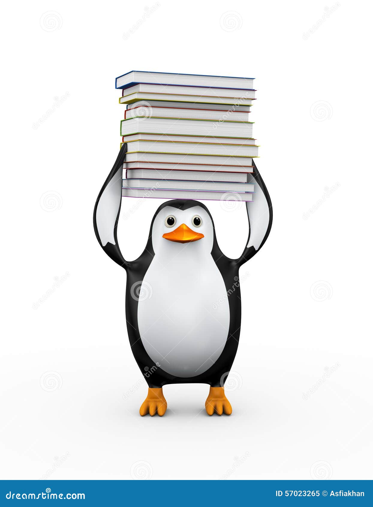Penguin Is Studying Insects Vector Illustration | CartoonDealer.com ...