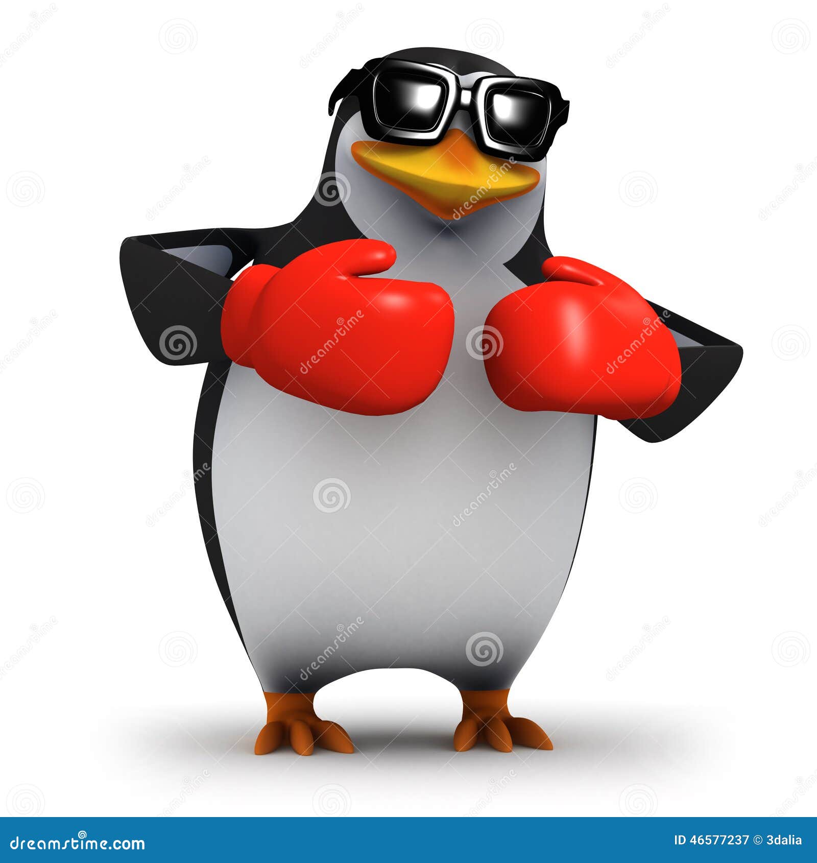 Penguin Boy Boxer Vector Illustration | CartoonDealer.com #54232340