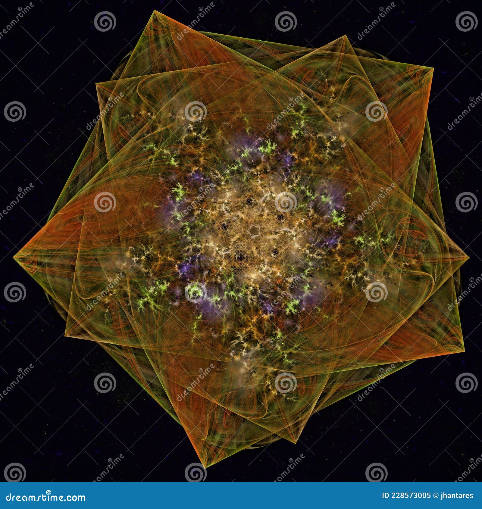 3d Pentagonal Fractal Pattern Stock Illustration - Illustration of ...