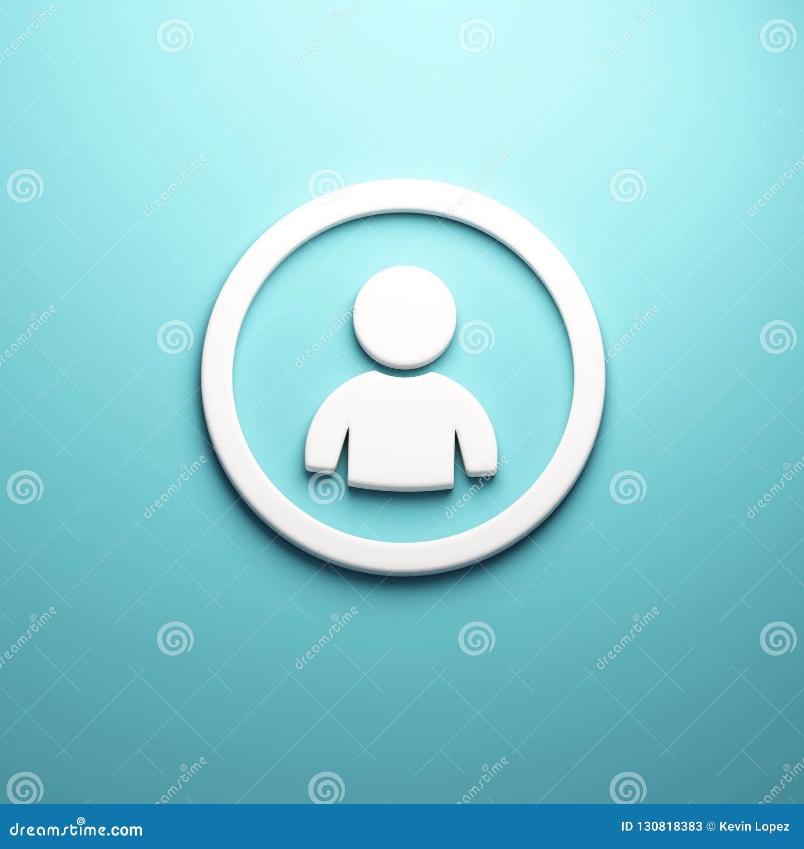 3D People Male Circle Icon Render Stock Illustration - Illustration of ...