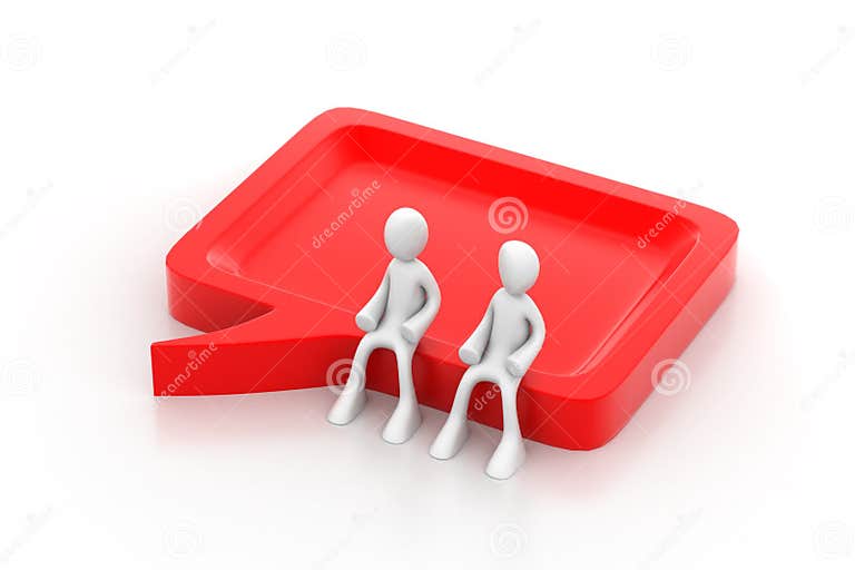 3d People Communication Together Stock Illustration - Illustration of ...