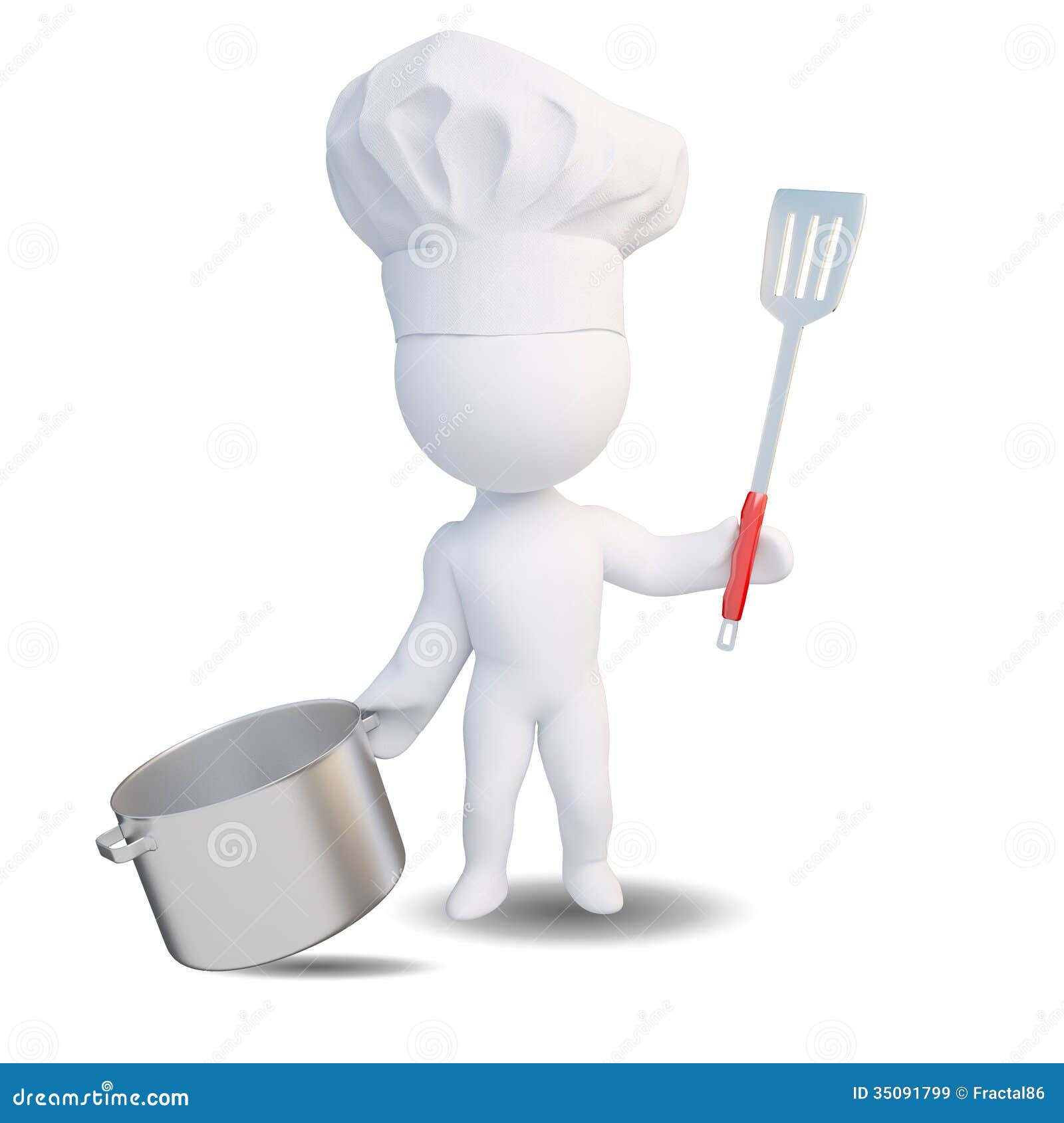 3d people cook stock illustration. Illustration of ideas - 35091799