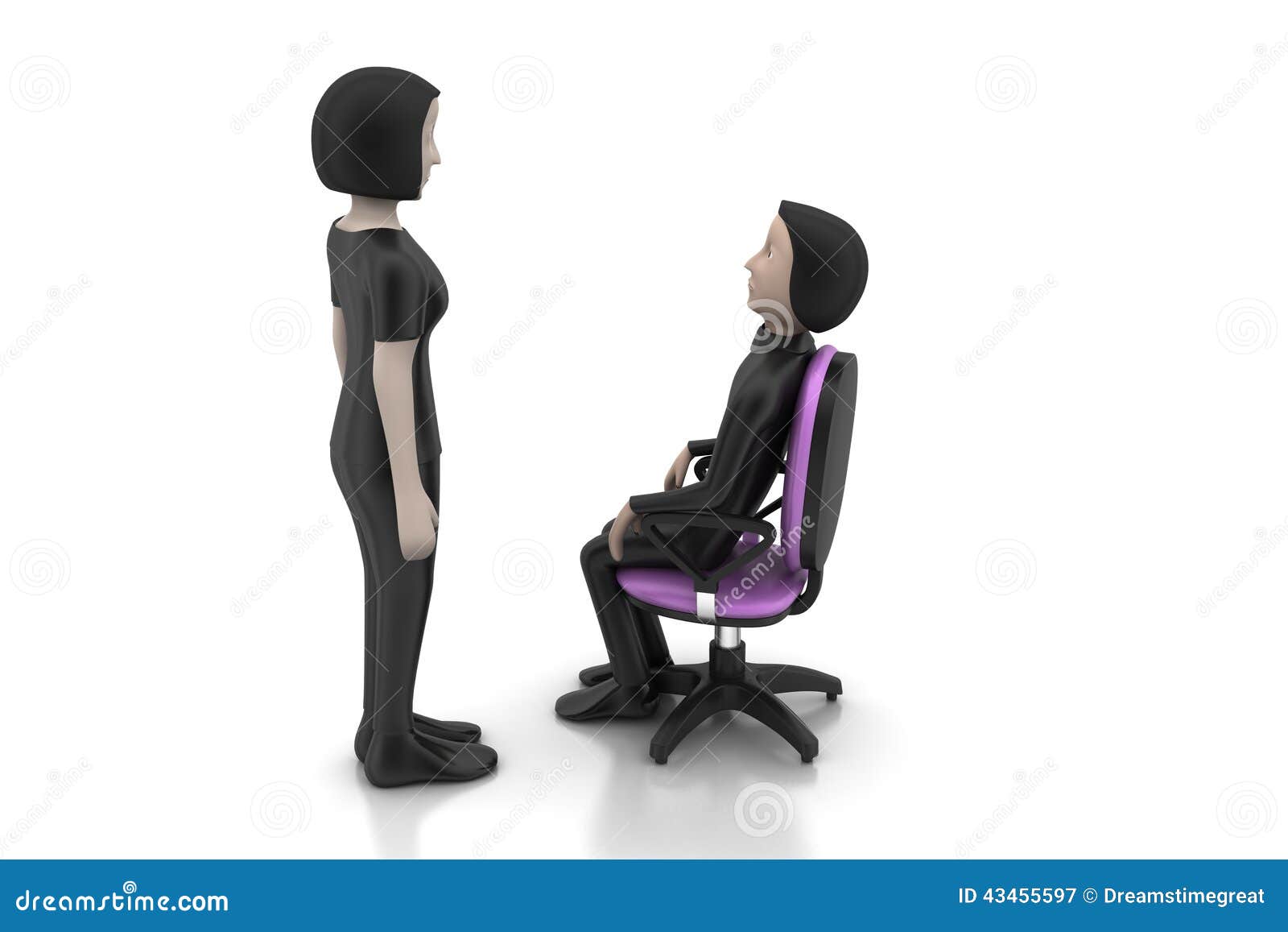 3d people in discussion stock illustration. Illustration of opinion ...