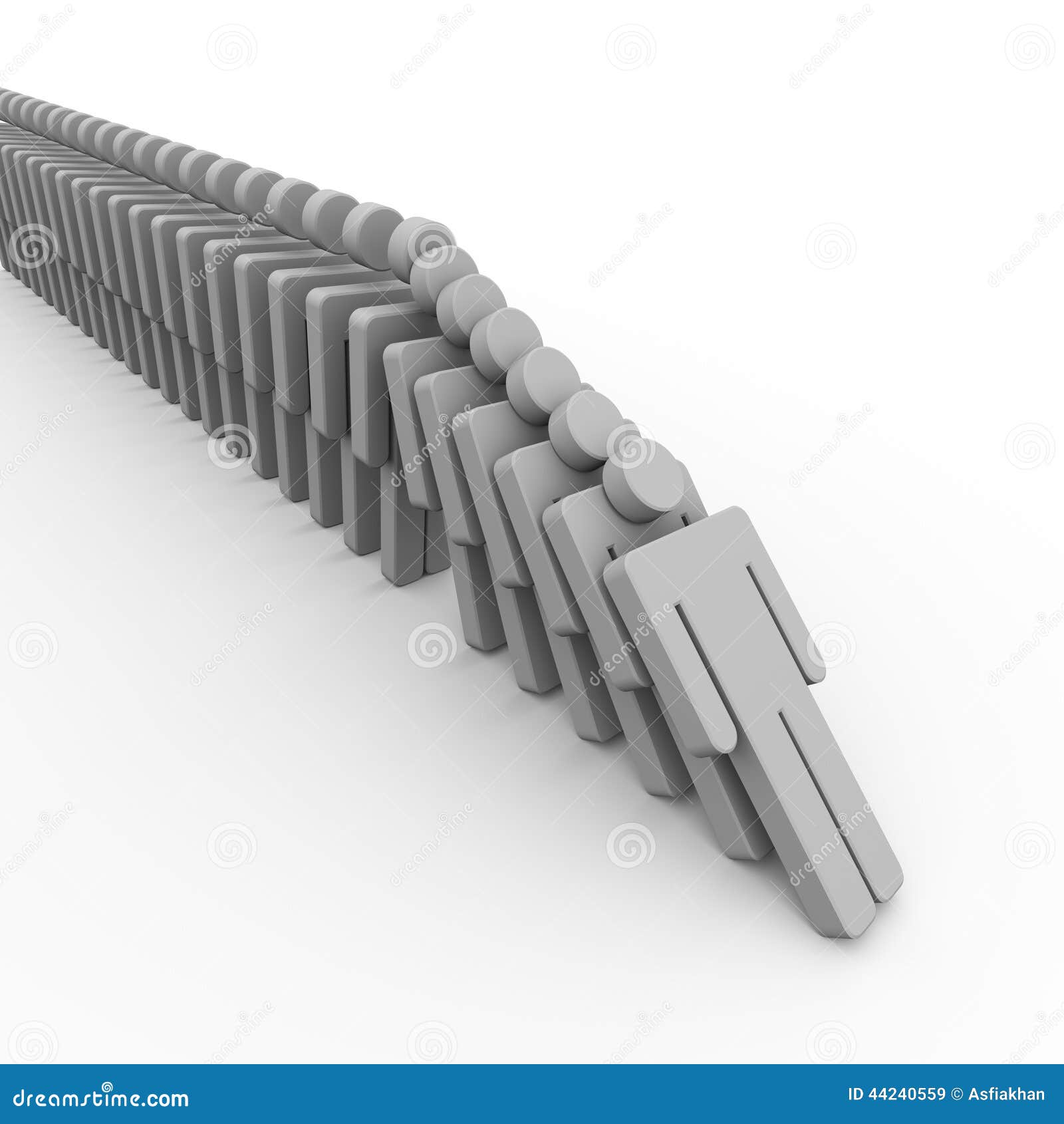 3d people domino stock illustration. Illustration of crashing - 44240559