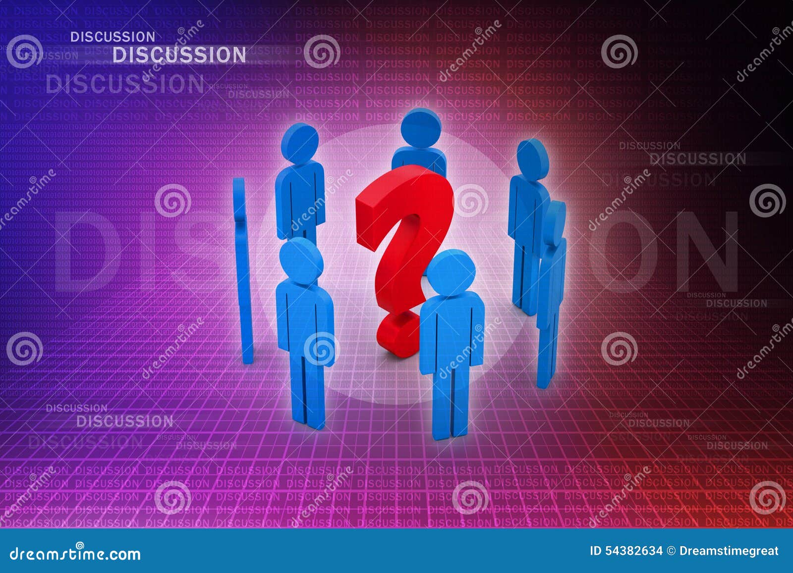 3d people in doubt stock illustration. Illustration of fear - 54382634