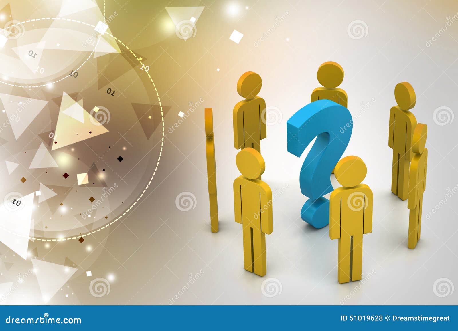 3d people in doubt stock illustration. Illustration of loneliness ...