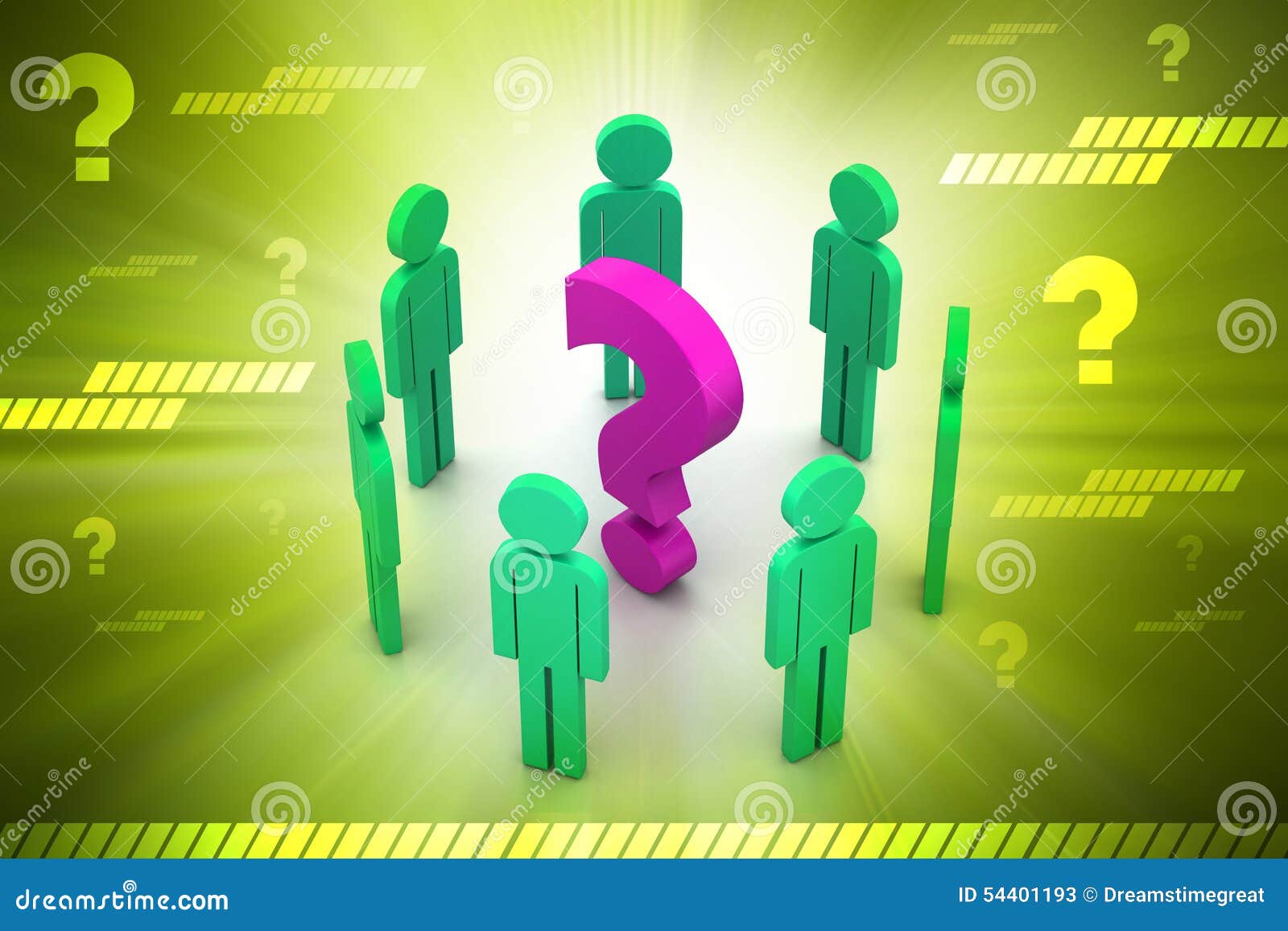 3d people in doubt stock illustration. Illustration of difficulties ...