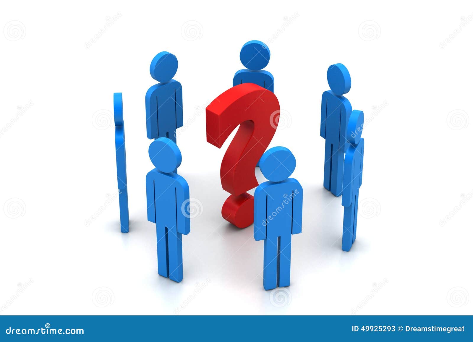 3d people in doubt stock illustration. Illustration of person - 49925293
