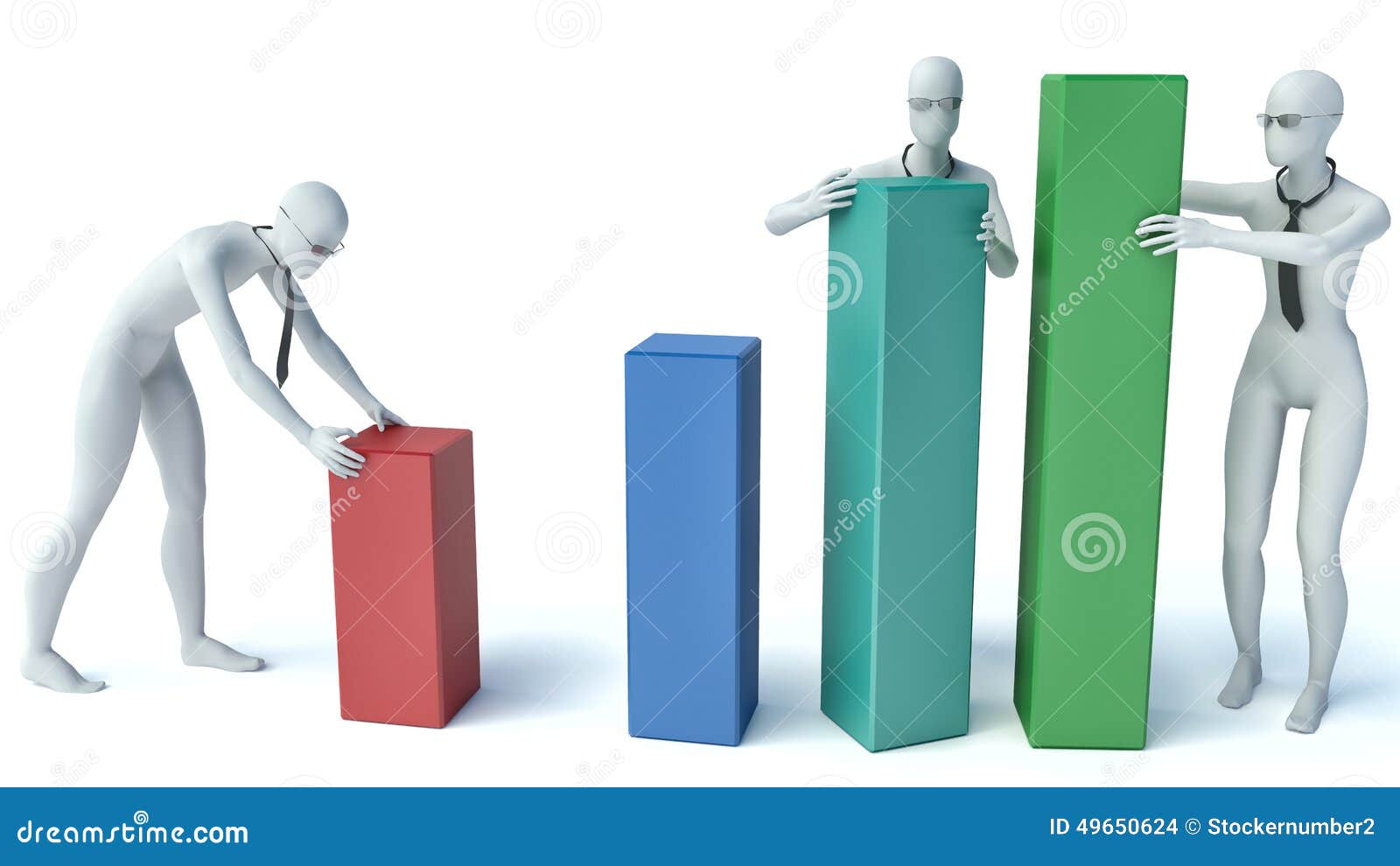 3d People - Group of People Putting Blocks Statistics Stock ...
