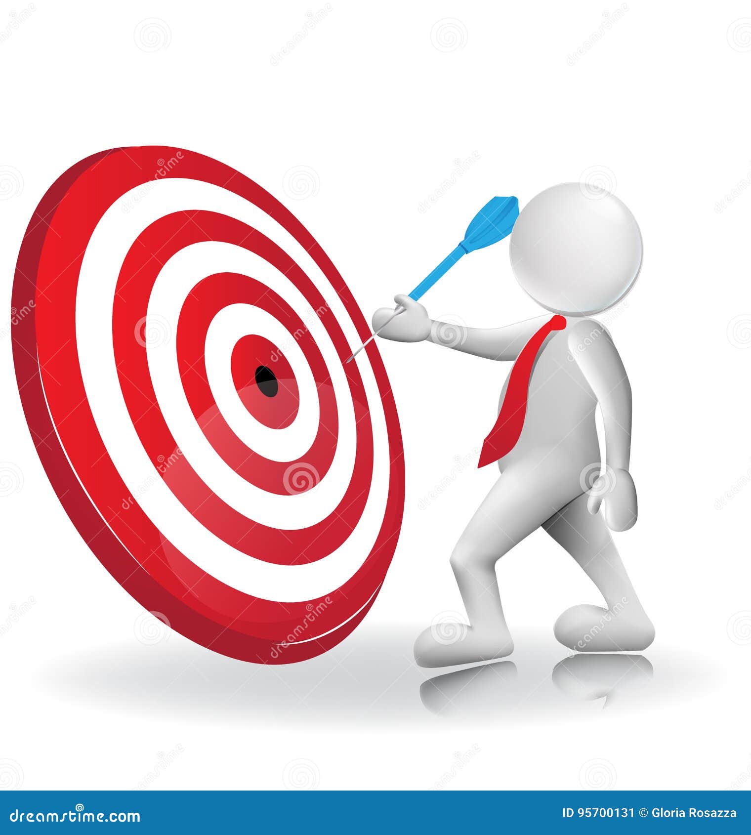 3d People Hit Target Icon Vector Logo Stock Vector - Illustration of ...