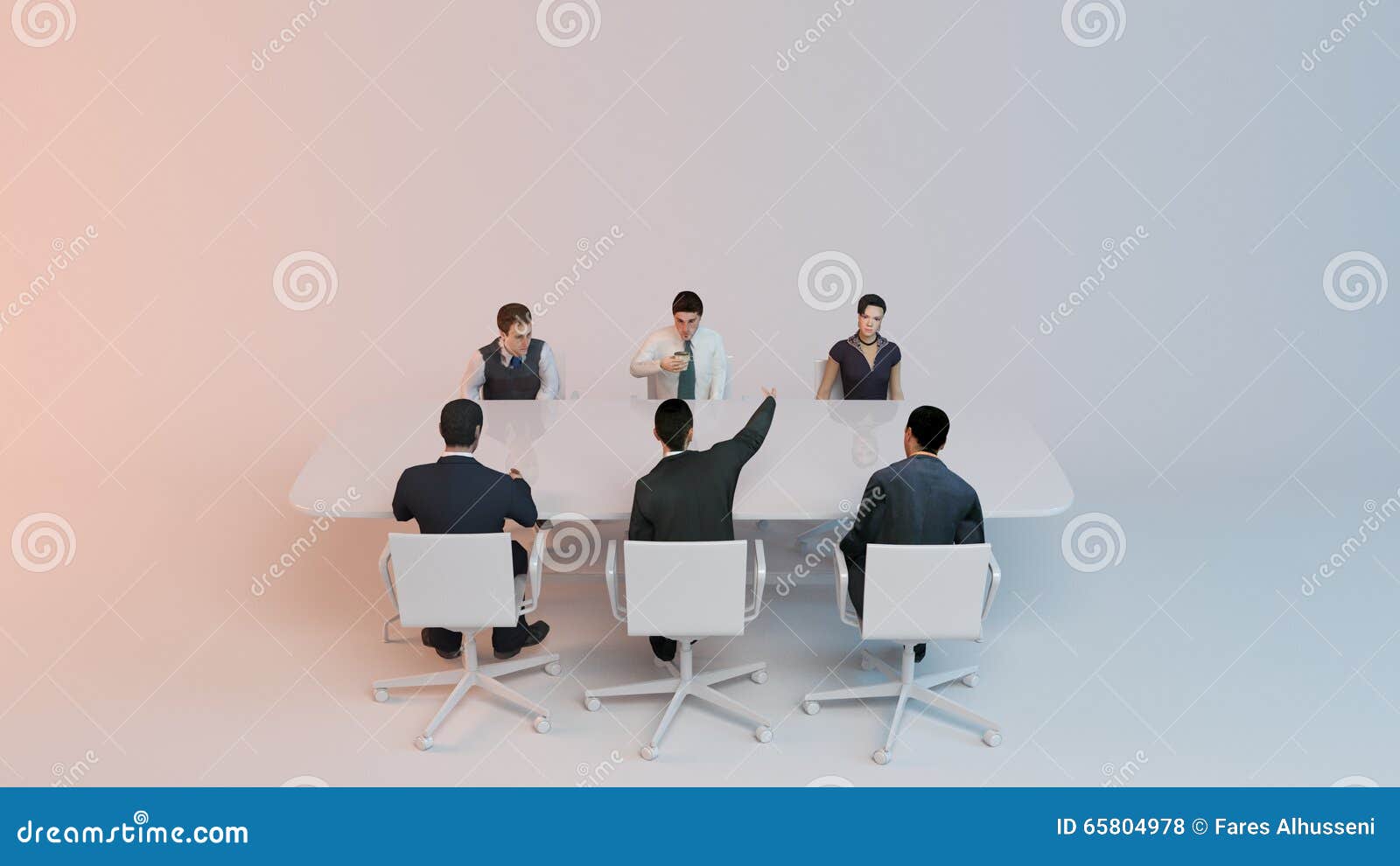 3d People - Human Character, Person at Conference Table Stock ...
