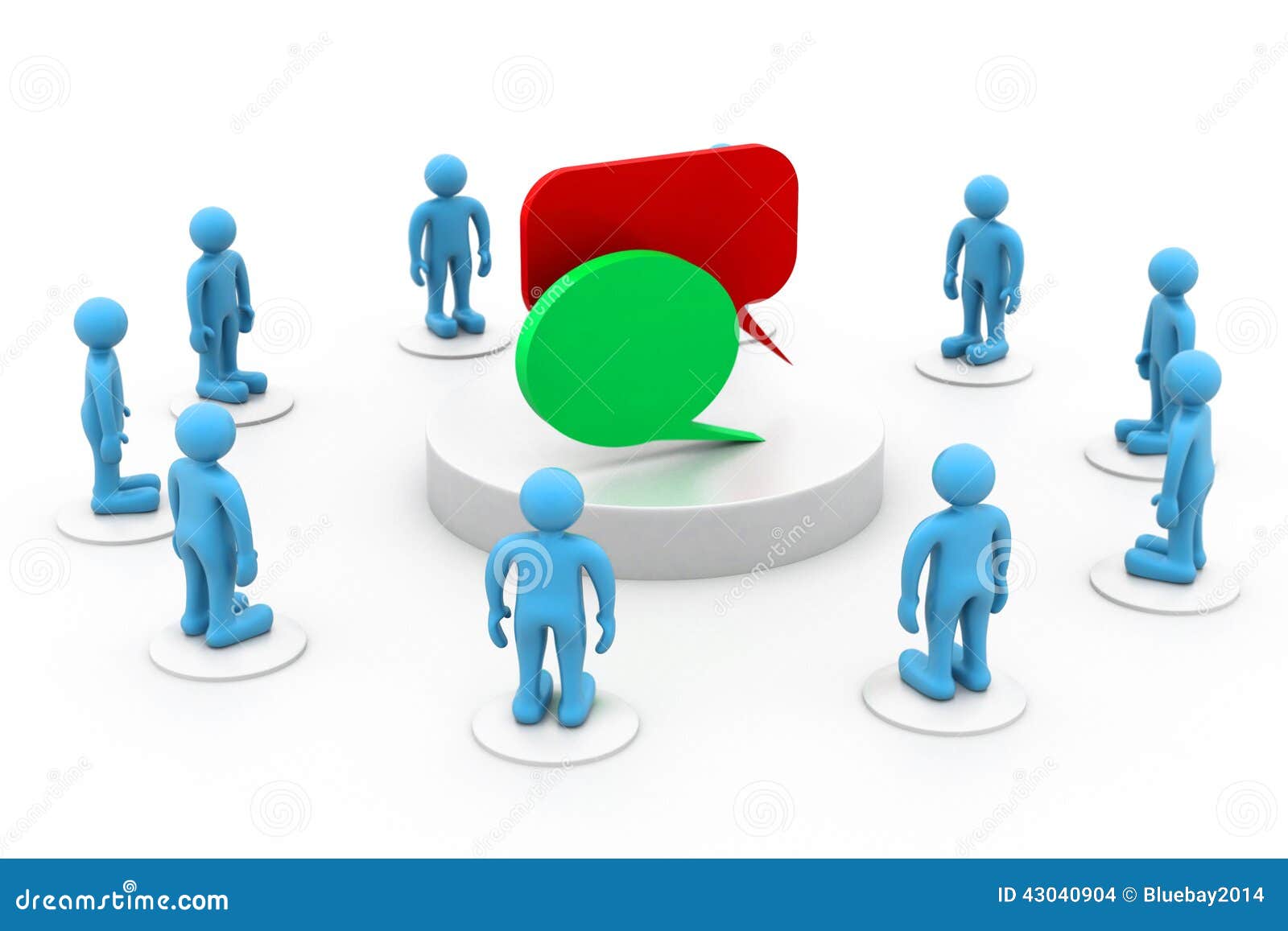 3d People Icons with Speech Bubbles Stock Illustration - Illustration ...