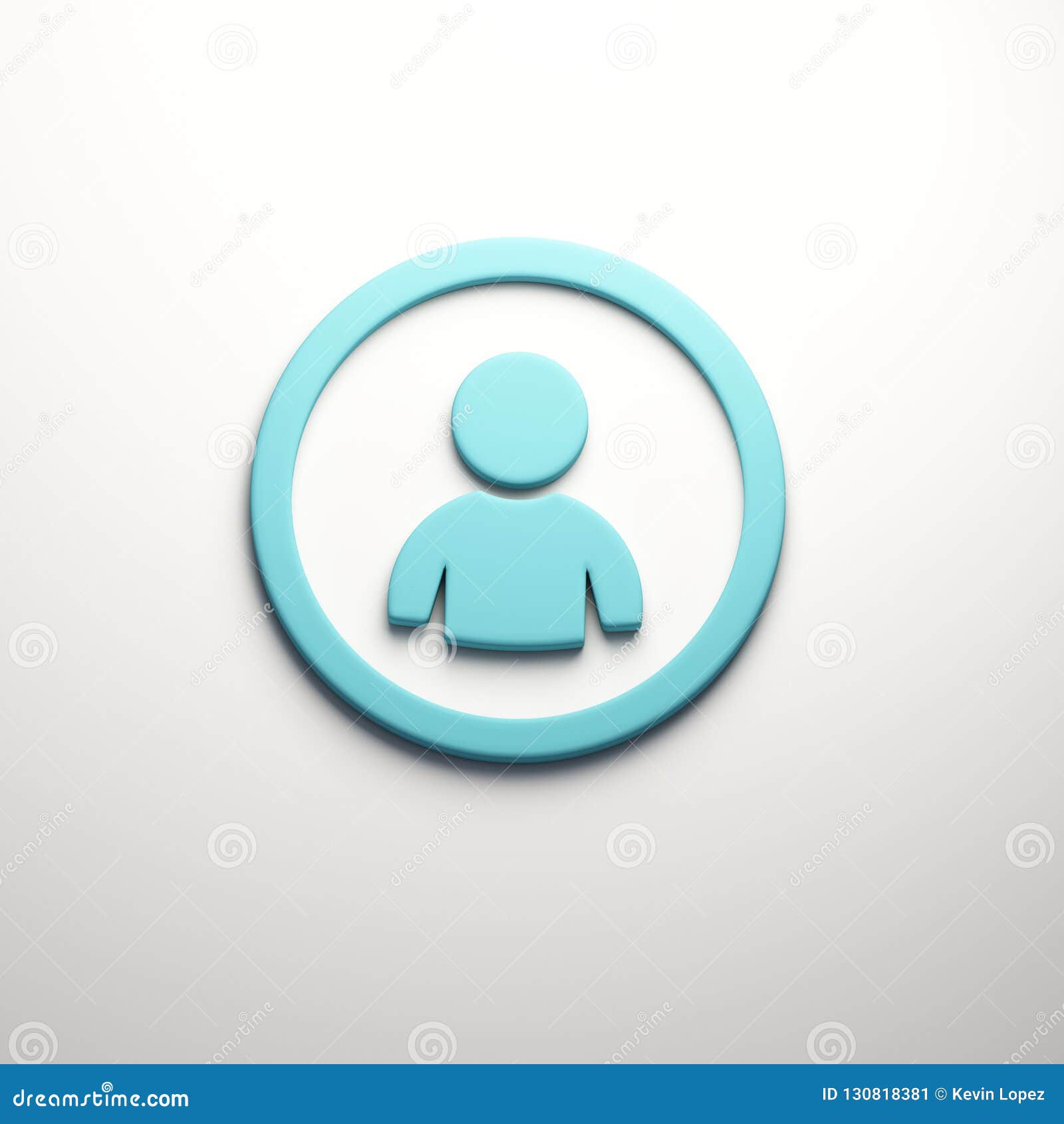 3D People Male Circle Icon Render Stock Illustration - Illustration of ...