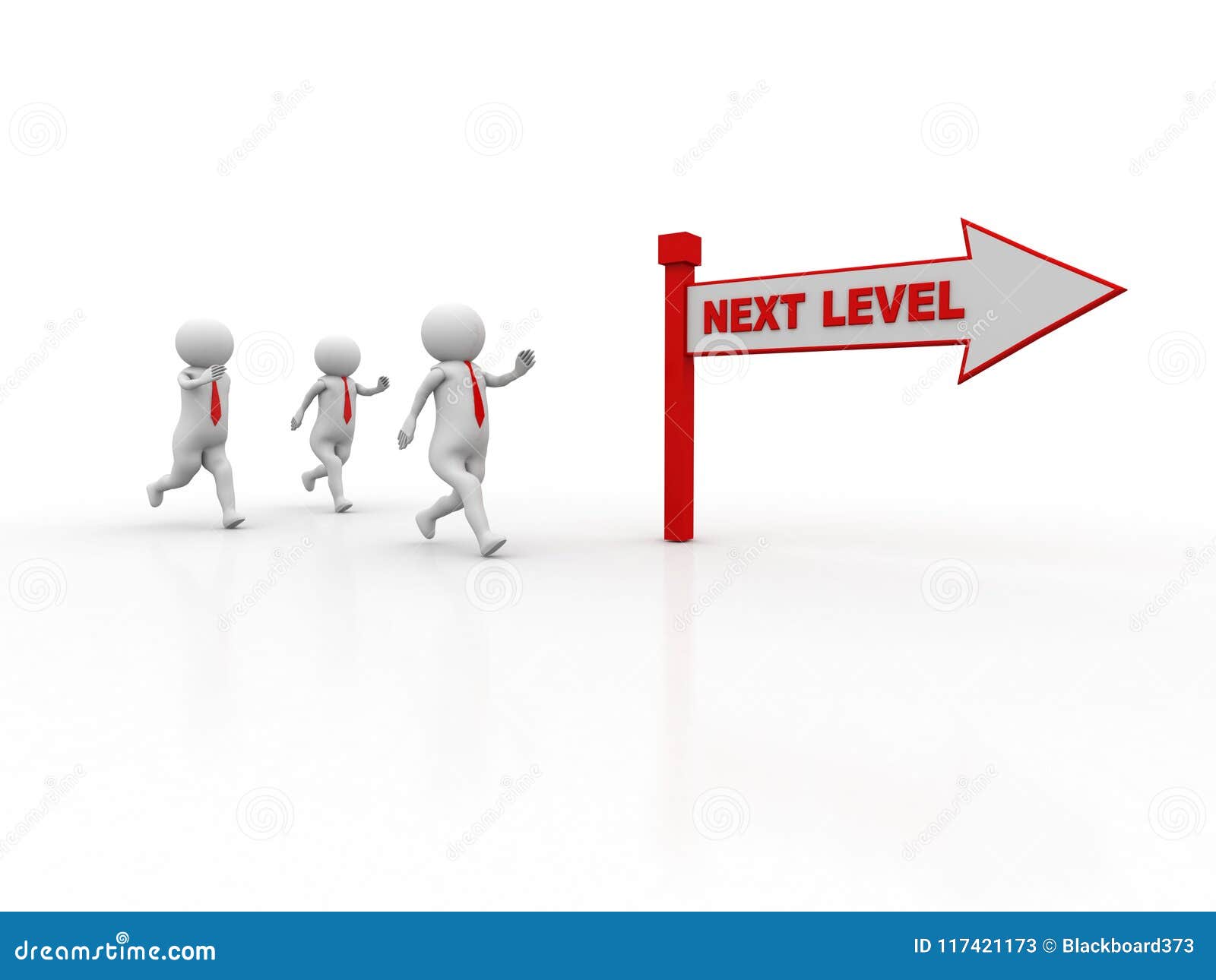 Next Level Concept. 3d Render Stock Illustration - Illustration of ...