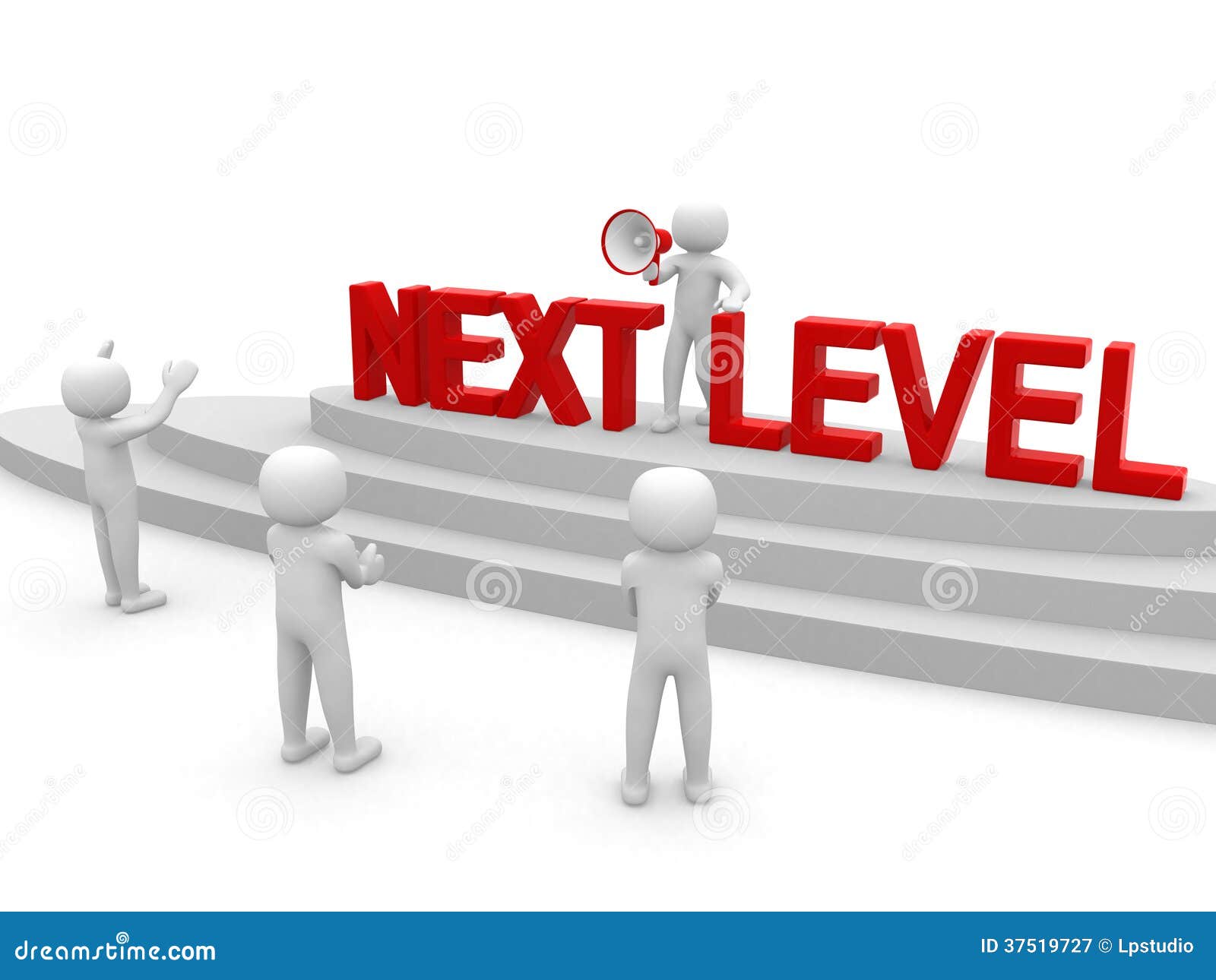 3d People - Man, Person with Ladder. Next Level Stock Illustration ...