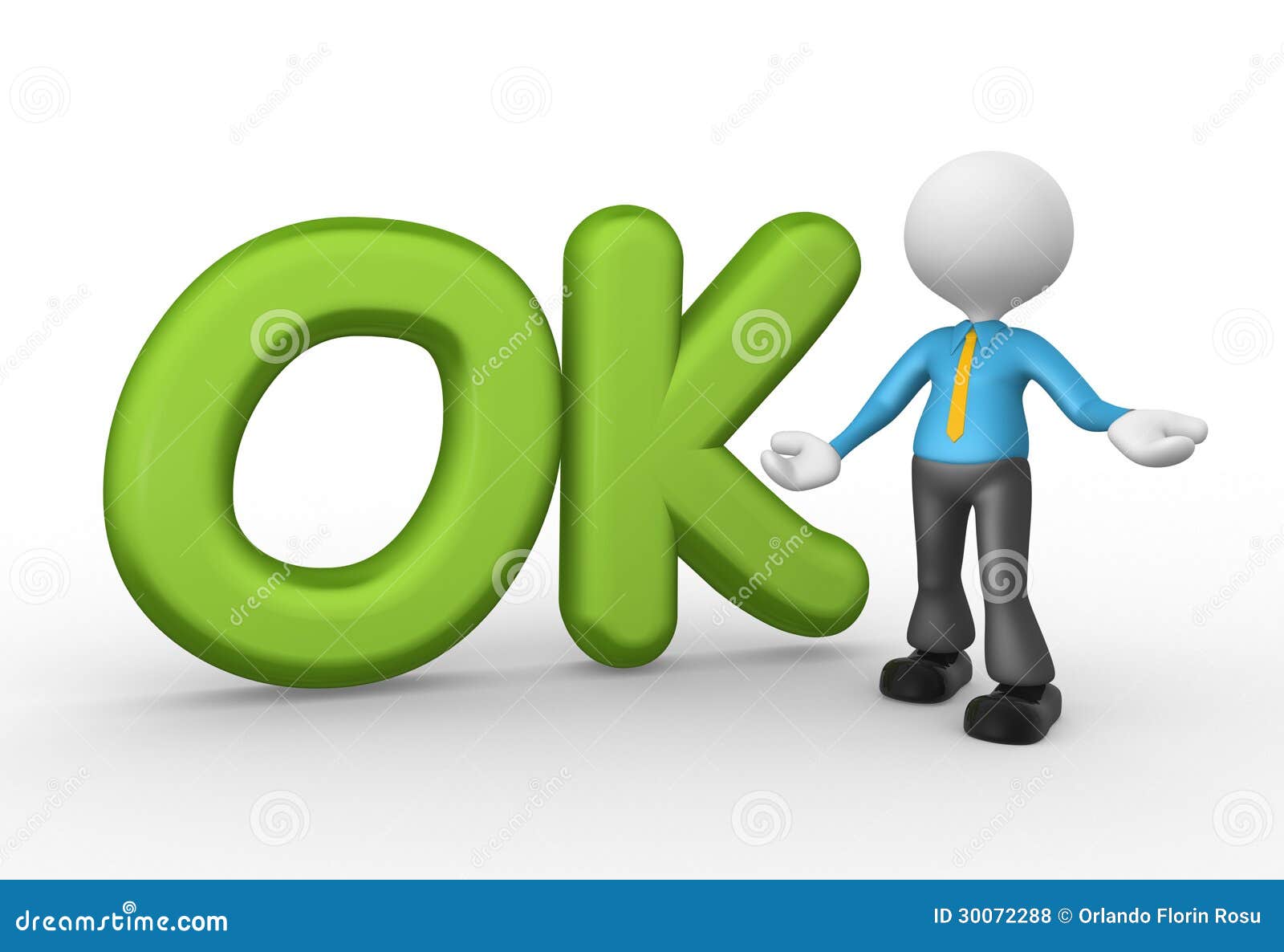 OK stock illustration. Illustration of accept, character - 30072288