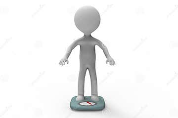 3d People - Man on Weight Machine Stock Illustration - Illustration of ...