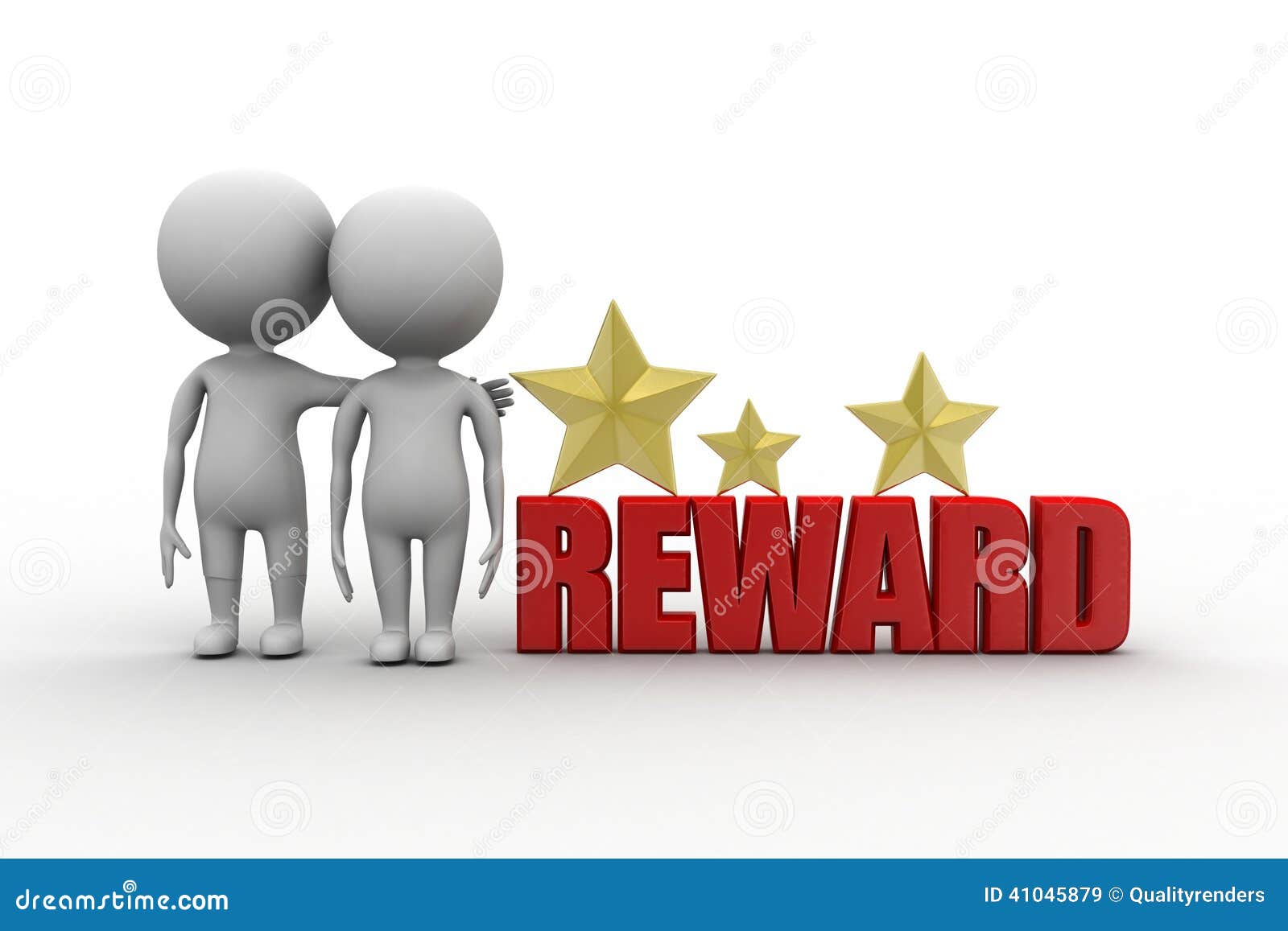 3d People With Reward Concept Stock Illustration - Illustration of ...
