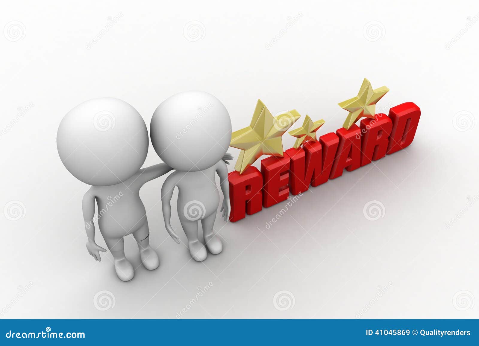 3d People with Reward Concept Stock Illustration - Illustration of ...