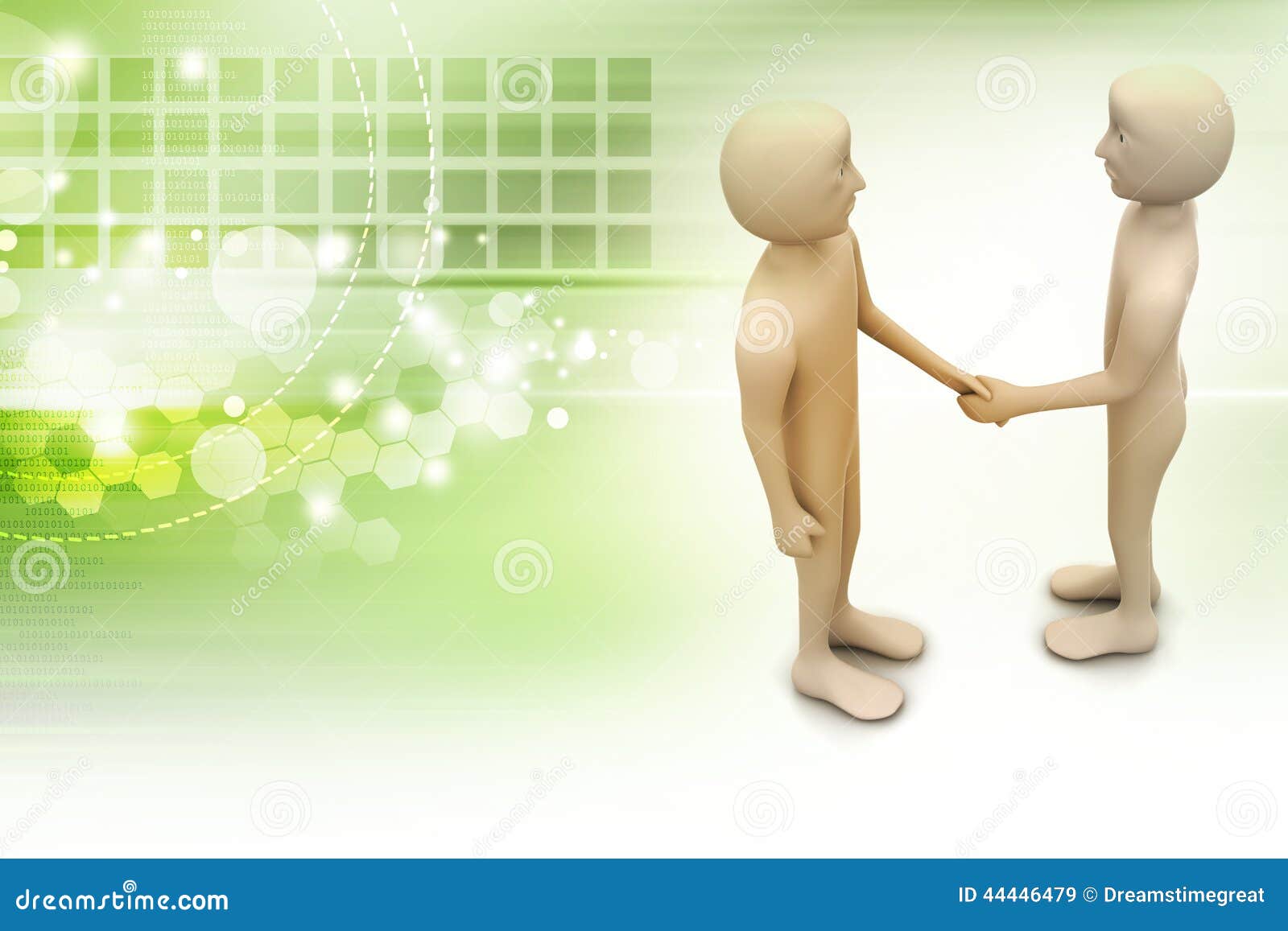 3d People are Shaking Hands Stock Illustration - Illustration of ...