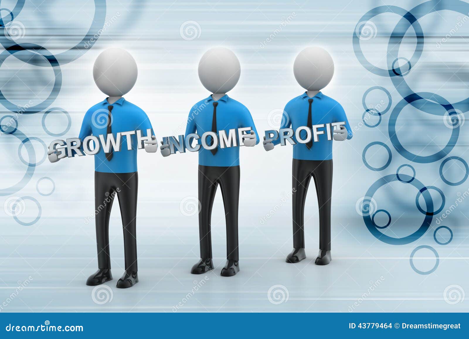 3d People Showing the Business Aims Stock Illustration - Illustration ...
