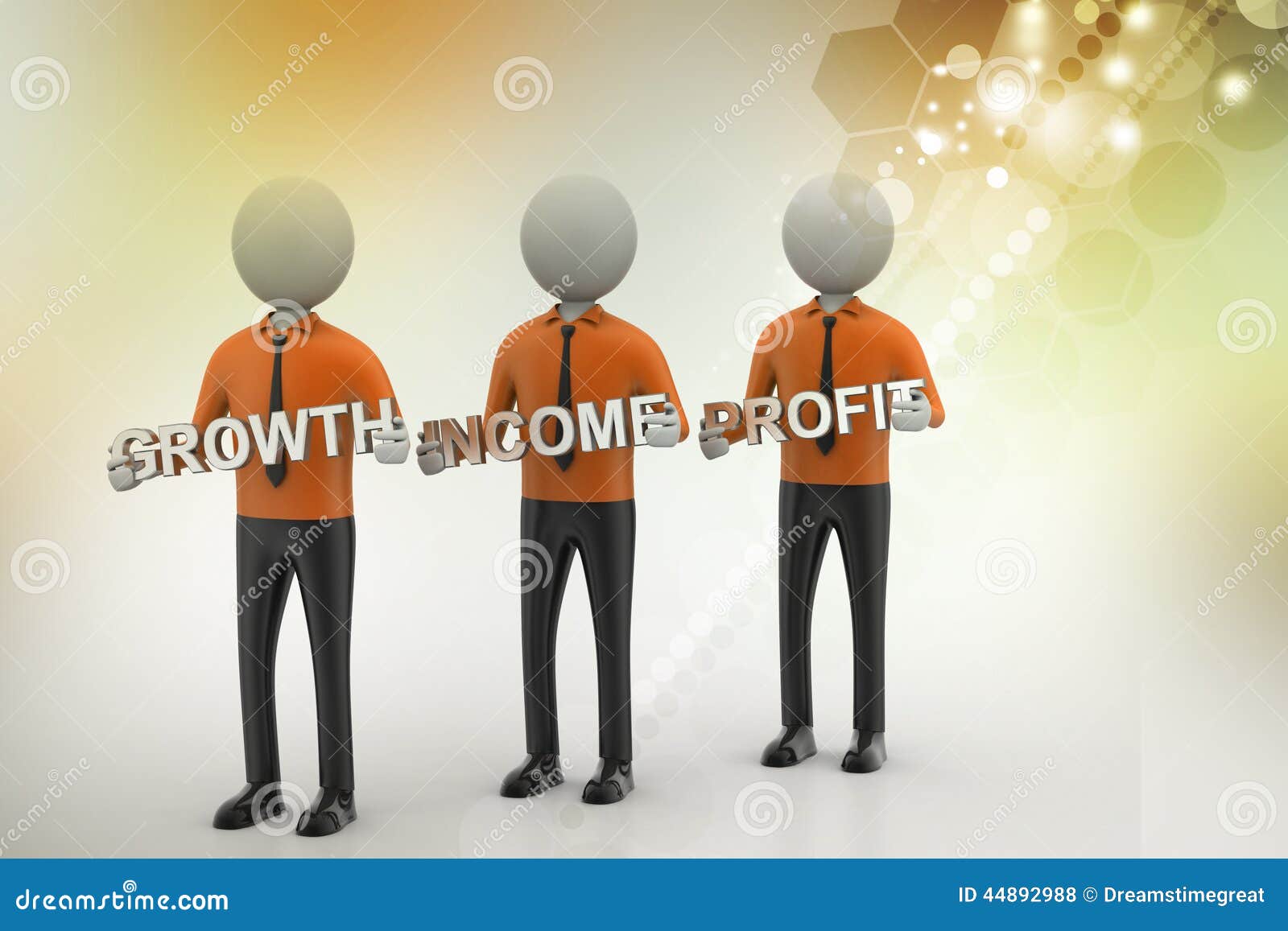 3d People Showing the Business Aims Stock Illustration - Illustration ...