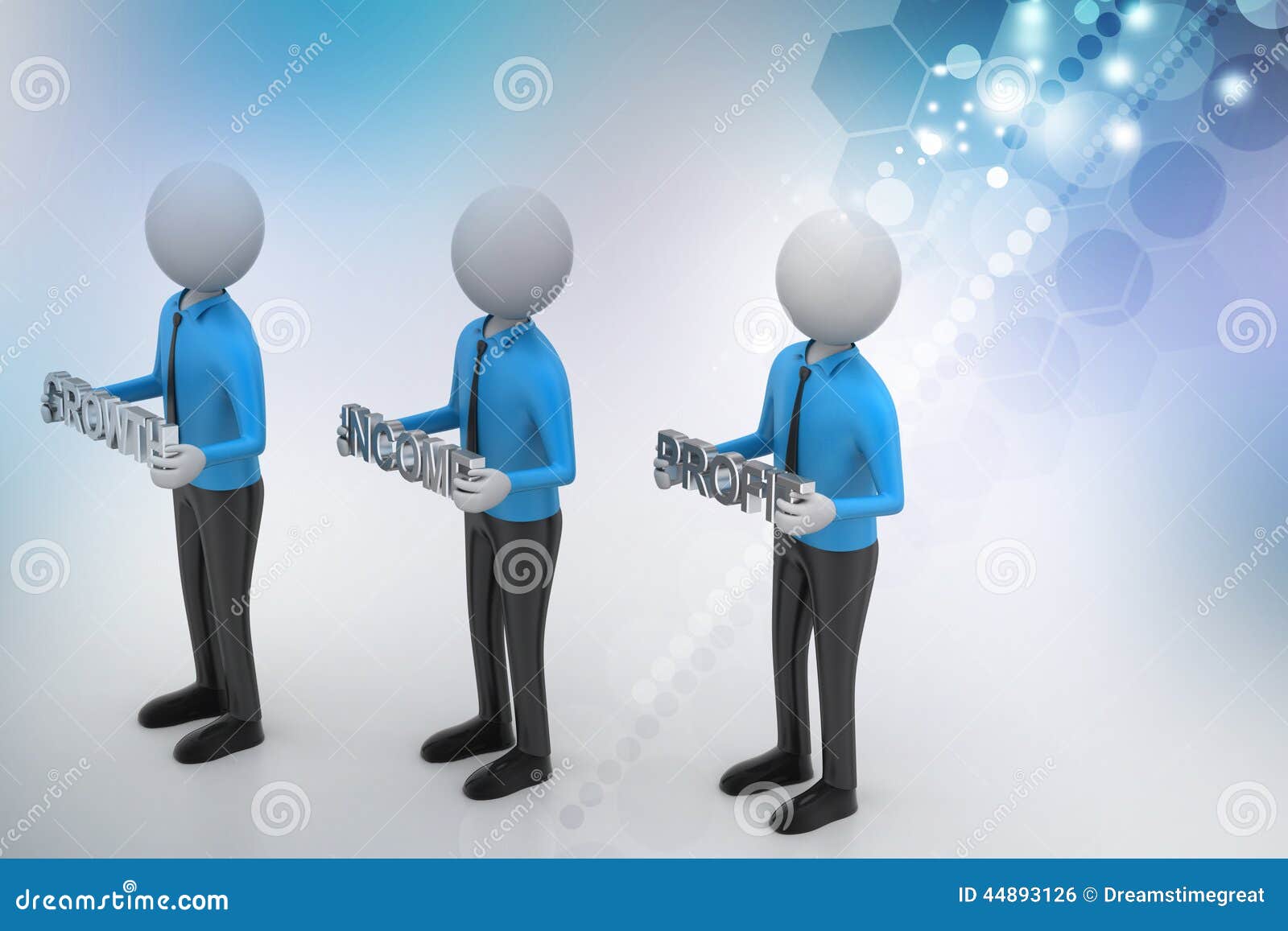 3d People Showing the Business Aims Stock Illustration - Illustration ...