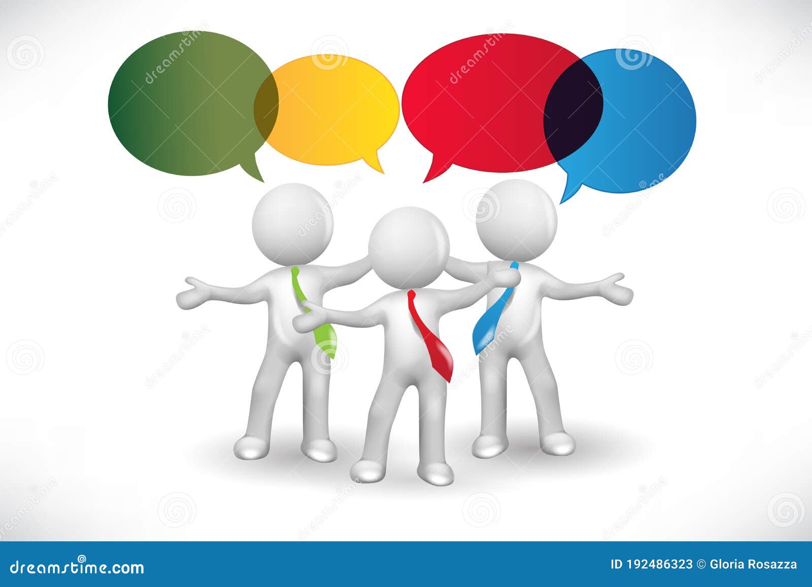 3D People Speech Commentary Social Media Symbol Logo Vector Stock ...
