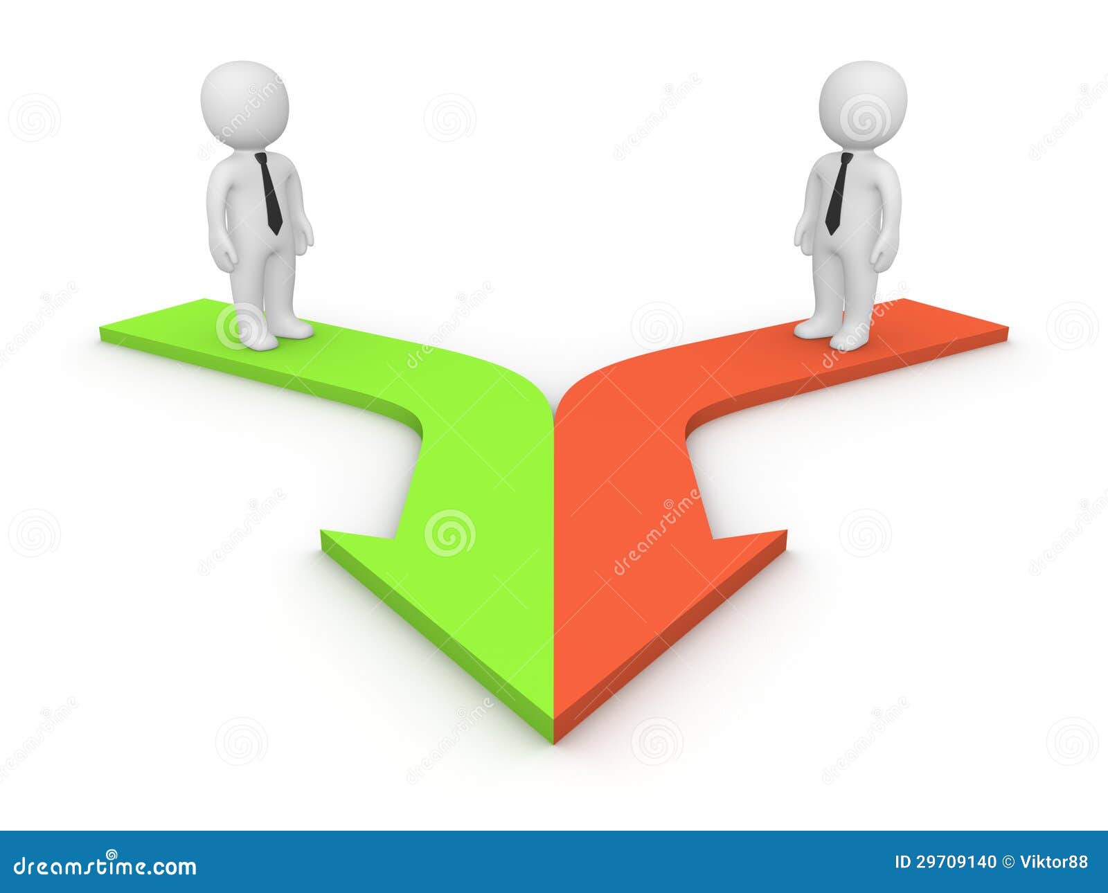 3d People Standing on Merging Arrows Stock Illustration - Illustration ...